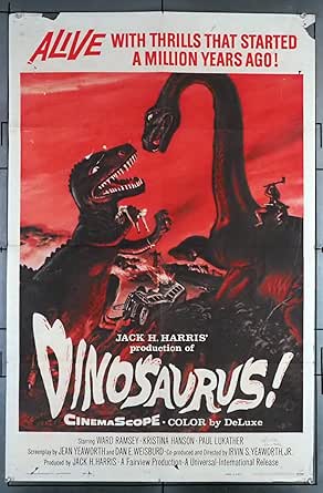 Dinosaurus! (1960) Movie Poster 27x41 AVERAGE USED CONDITION WARD ...