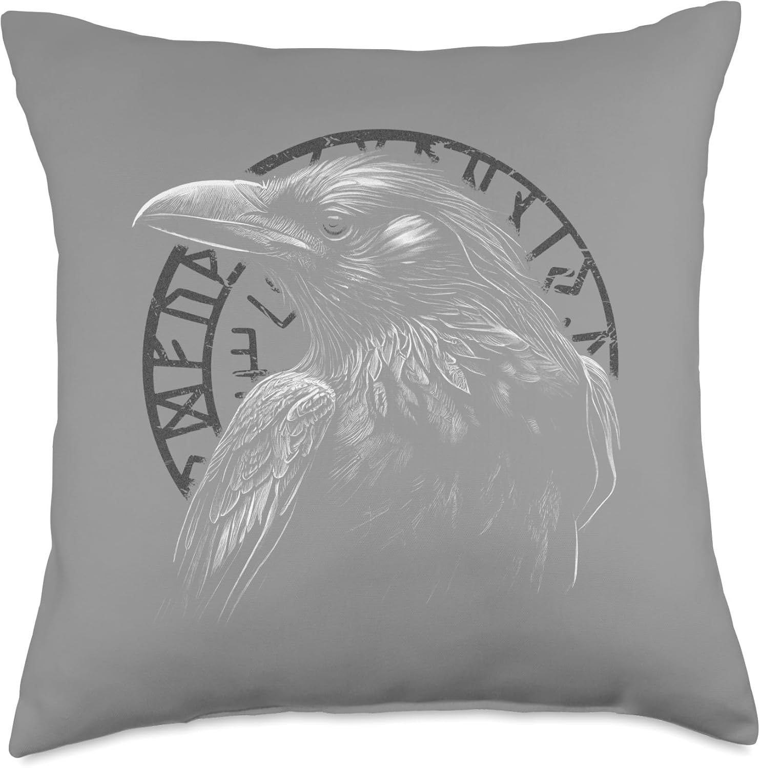 Amazon.com: Raven Bird Face With Viking Runes Viking Runes Art Raven ...