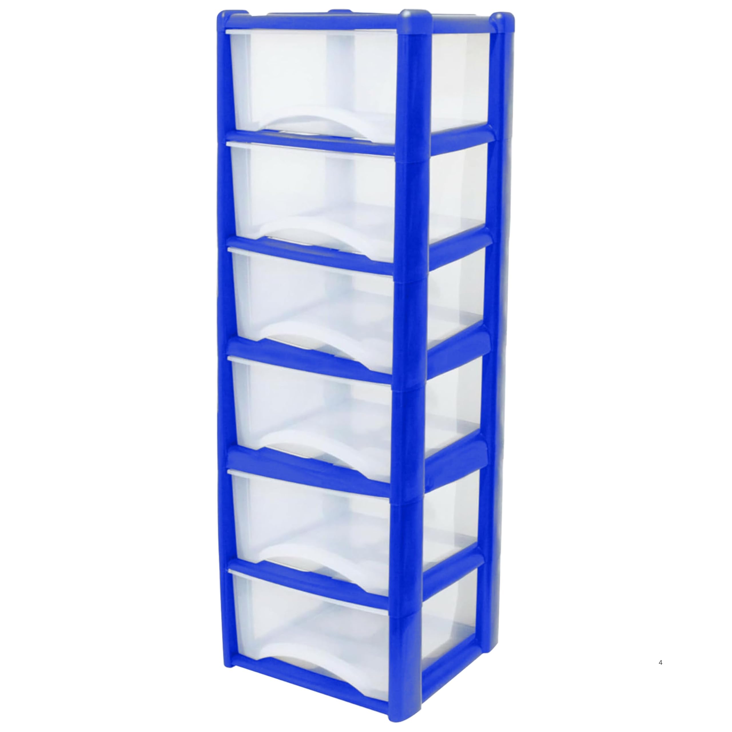 Neat. 6 Plastic Storage Drawers Unit with See-Through Drawers, Compact ...