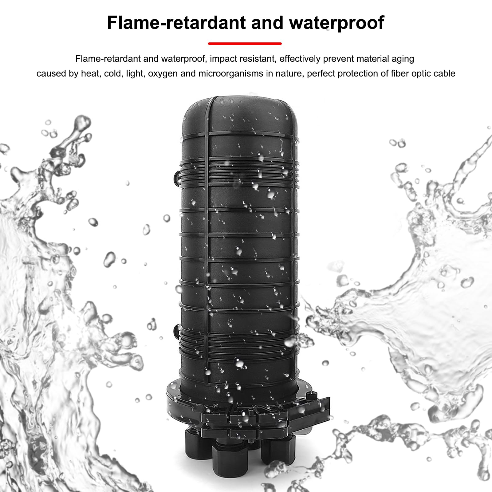 Snapklik.com : IP68 Waterresistant Fiber Optic Splice Enclosure Box,96 ...