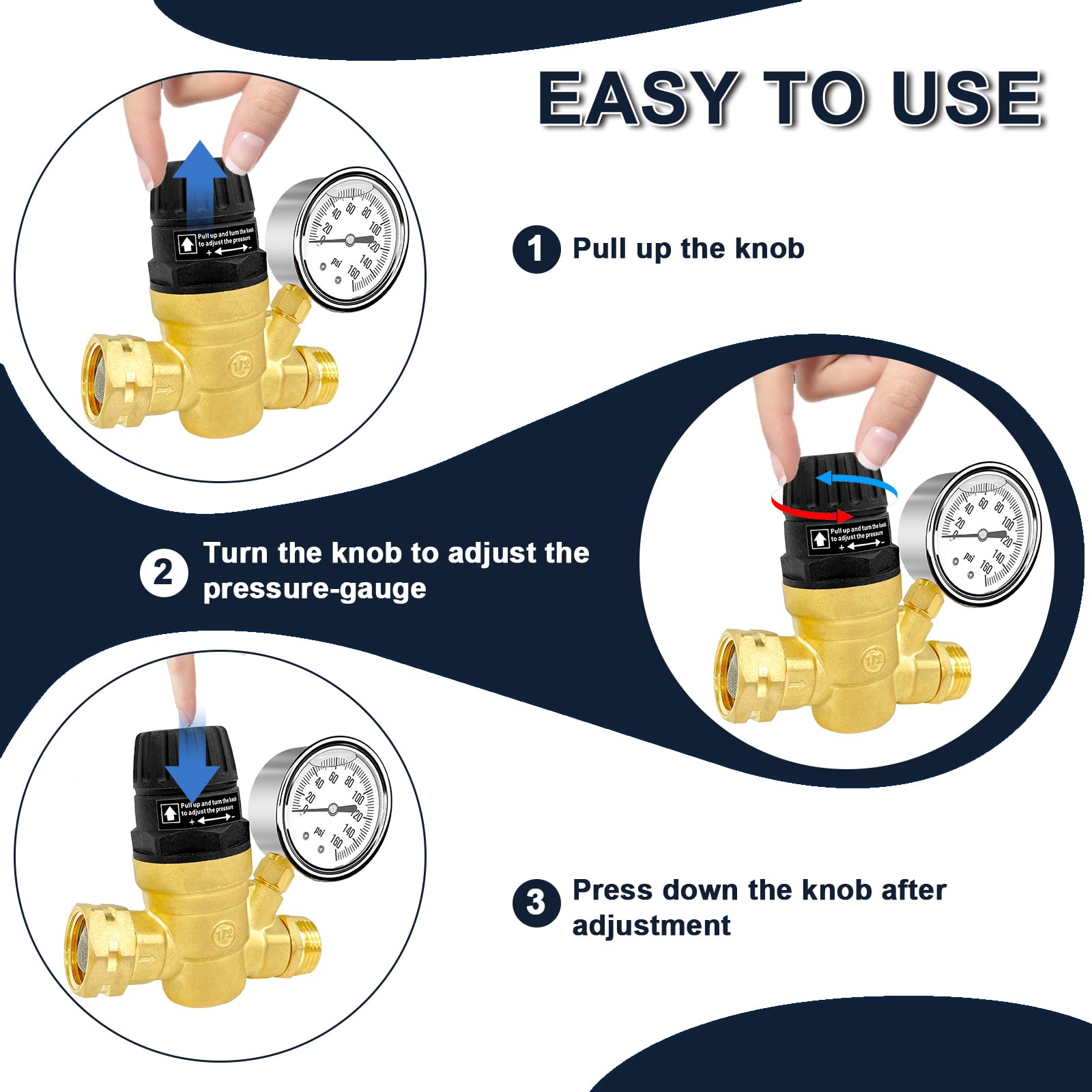 Snapklik.com : New Rv Small Water Pressure Regulator