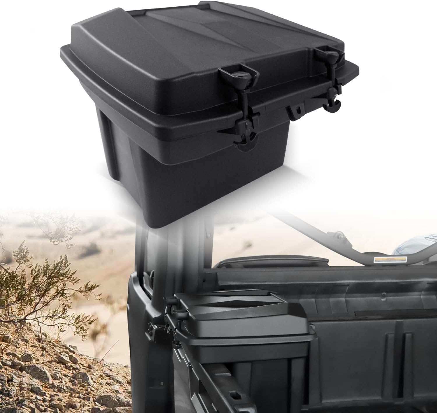 CUSAUTV Removable Rear Cargo Box Storage Bin Compatible with Can Am ...