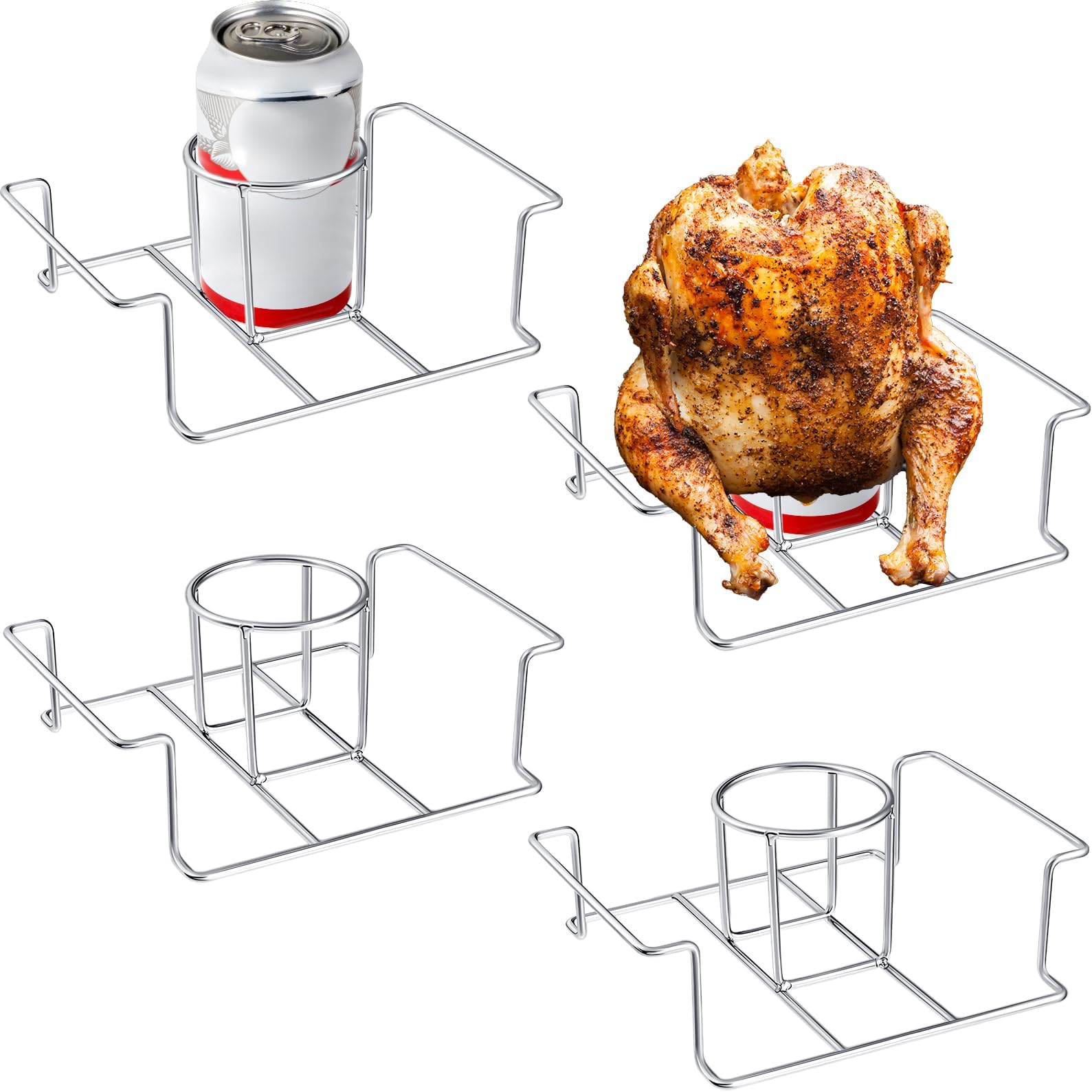 Amazon.com : 6 Pack Beer Can Chicken Holder Stainless Steel Chicken ...