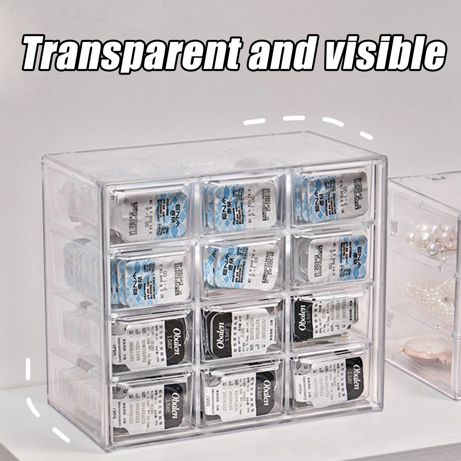 Snapklik.com : Daily Contact Lens Case Storage Box, 12 Grids Large ...