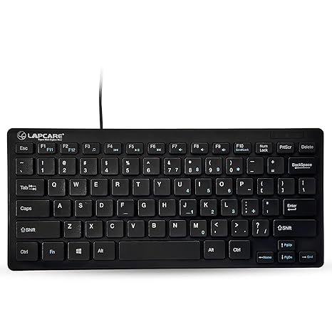 Amazon.in: Buy Lapcare D-Lite Black Mini Wired Keyboard – 87 Key ...