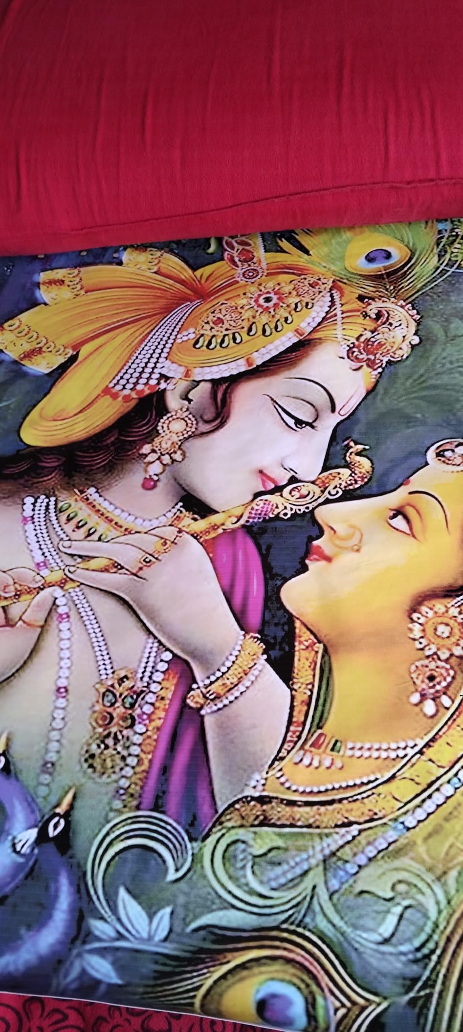 Techgifti Vinyl Shree Krishna Radha Wall Sticker For Living Room ...