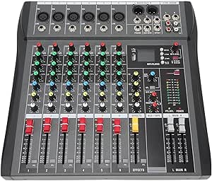 Amazon.com: Torvex Audio Mixer, 6 Channel Mixing Console with Bluetooth ...