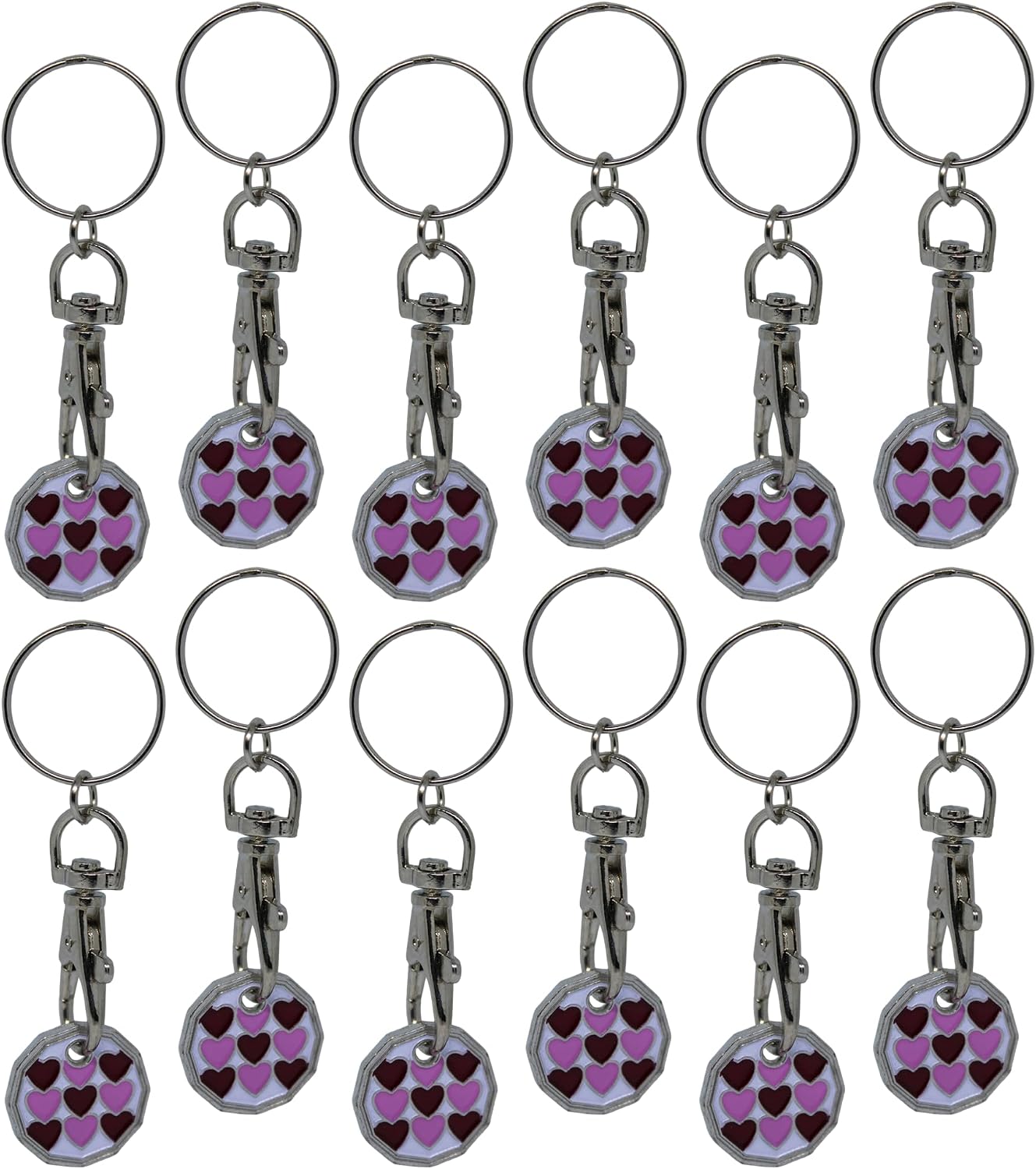 12pk Shopping Trolley Token Key Ring | Trolley Tokens for Supermarket ...