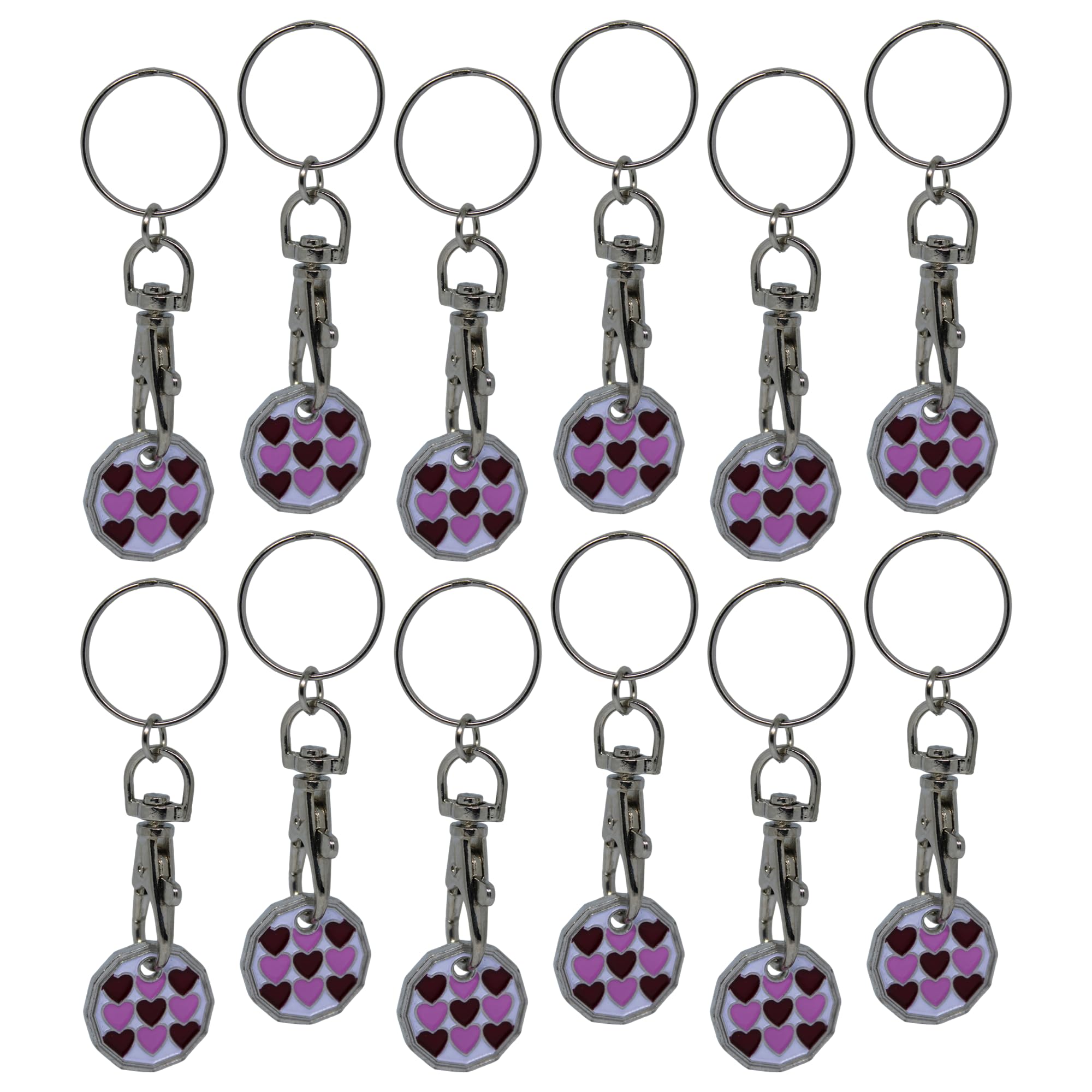 12pk Shopping Trolley Token Key Ring | Trolley Tokens for Supermarket ...