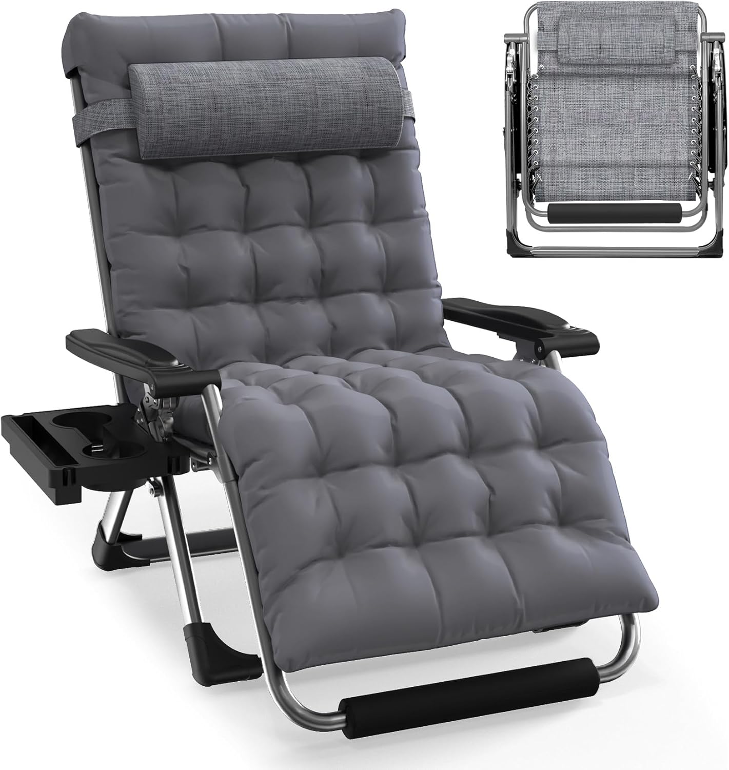 Amazon.com: Slendor Oversized Zero Gravity Chairs XXL, 33IN Padded Zero ...
