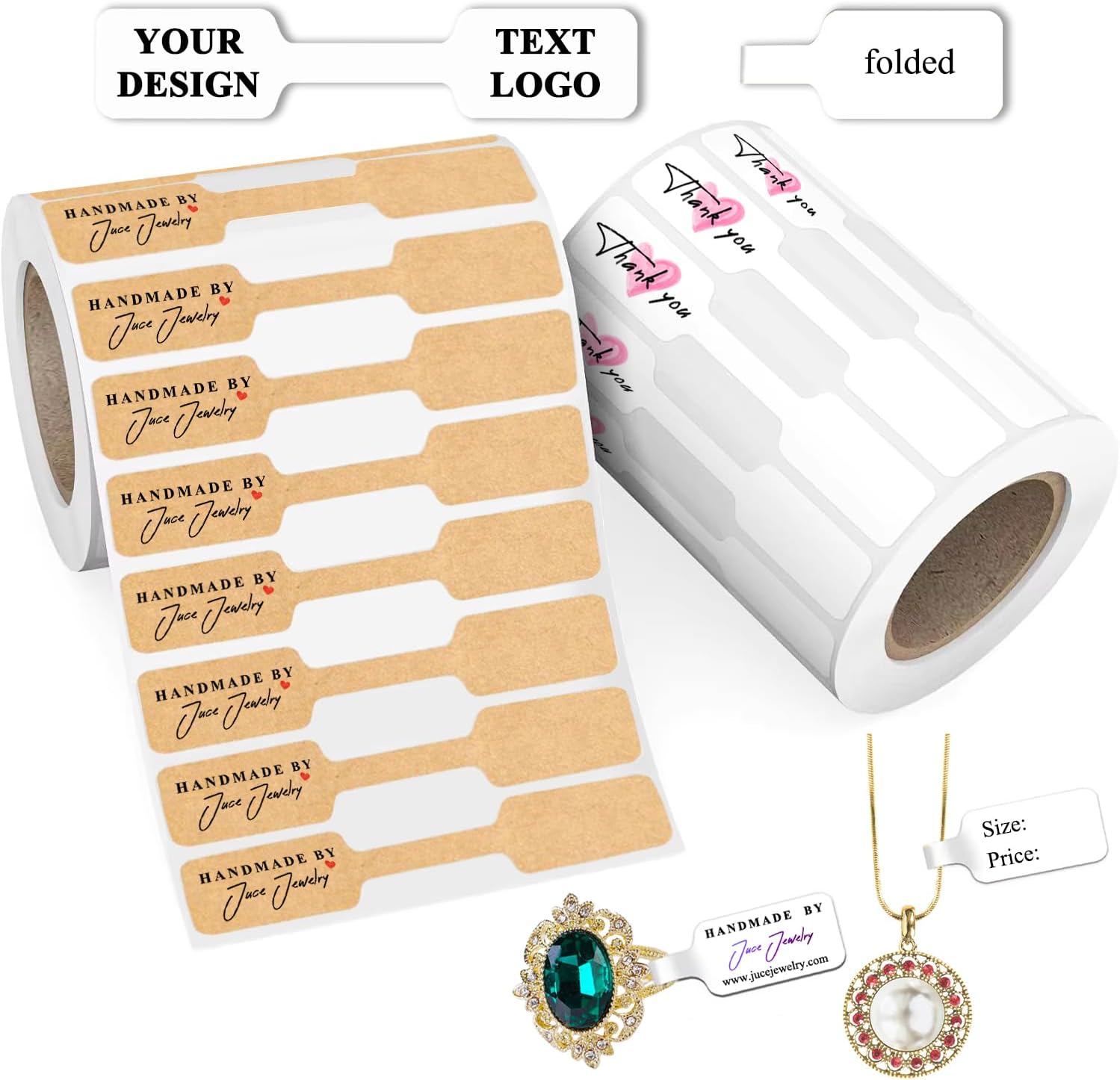 Amazon.com : GICOHI Custom 100-1000pack Thank You Jewelry Price Tags ...