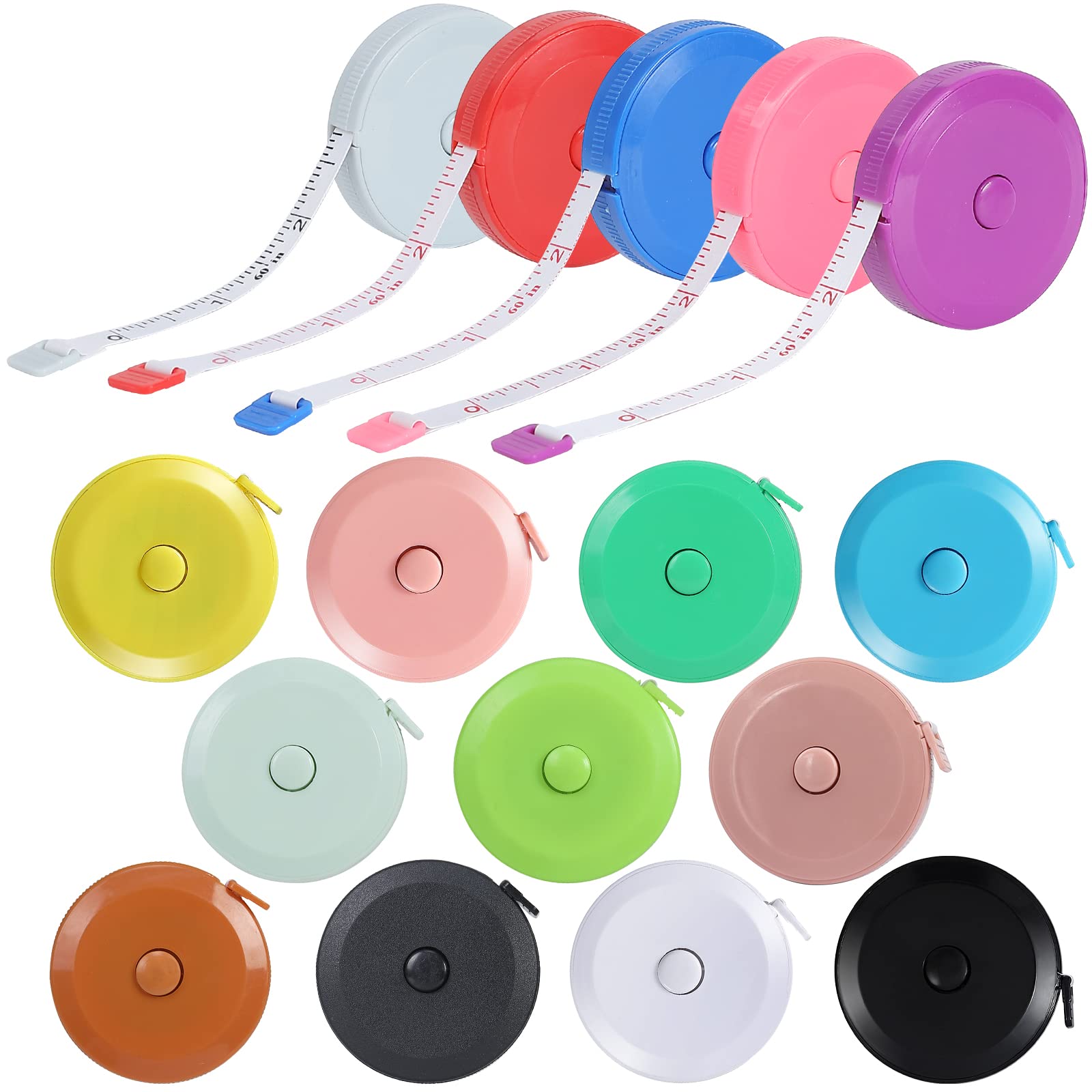 Amazon.com: XUNHEWI Tape Measure, Soft Retractable Measuring Tape 60 ...