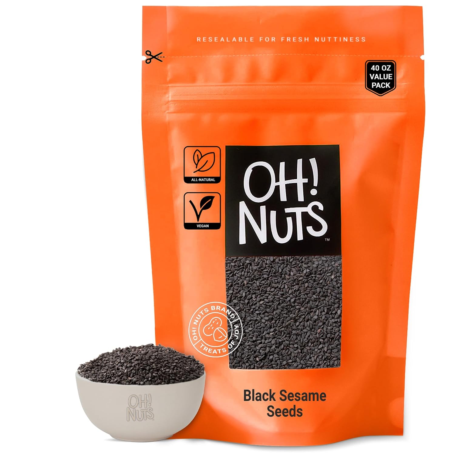 Amazon.com : Oh! Nuts Sesame Seeds Black - Raw - 100% Natural - 2.5 lb ...