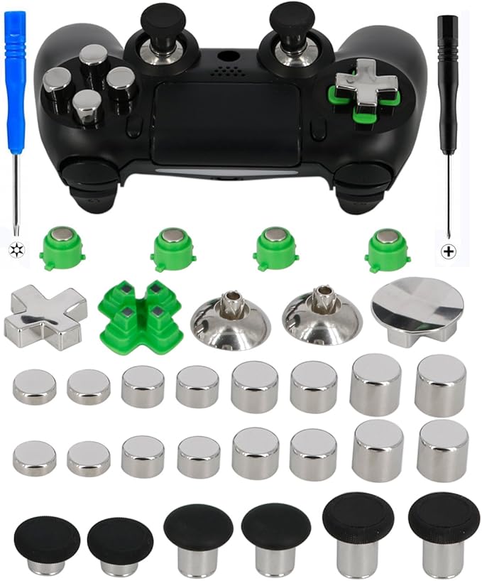 Amazon.com: Magnetic Metal Bullet Buttons for PS4 Controller, YTTL ...
