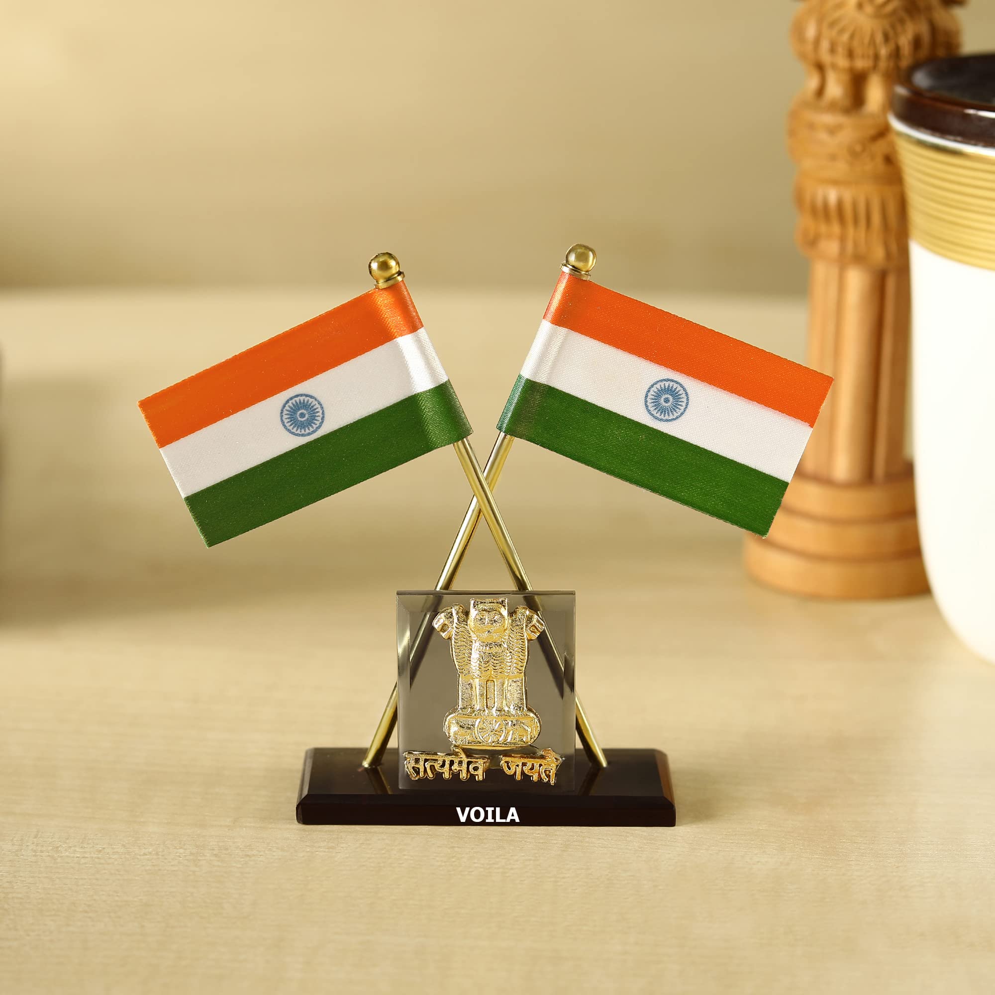 Buy VOILA Indian National Cross Design Flags With Satyamev Jayate ...