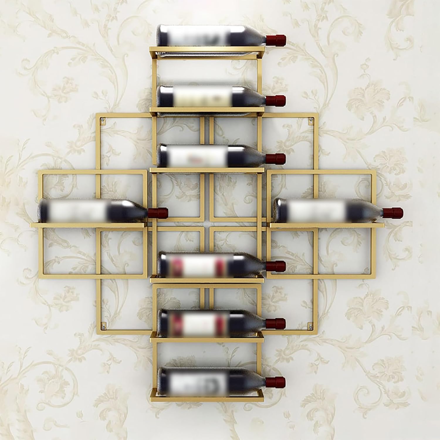 Wine Bottles Display Wall Storage Shelf Wall-Mounted Wine Racks Display ...