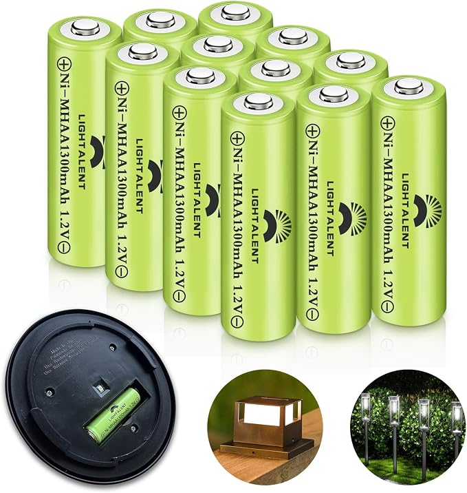 Amazon.com: Lightalent Ni-MH AA Rechargeable Batteries, Double A High ...