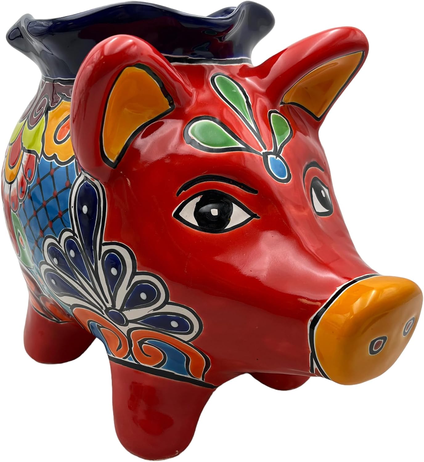 Amazon.com : Talavera Piggy Pig Planter Animal Pot Large Home Decor ...