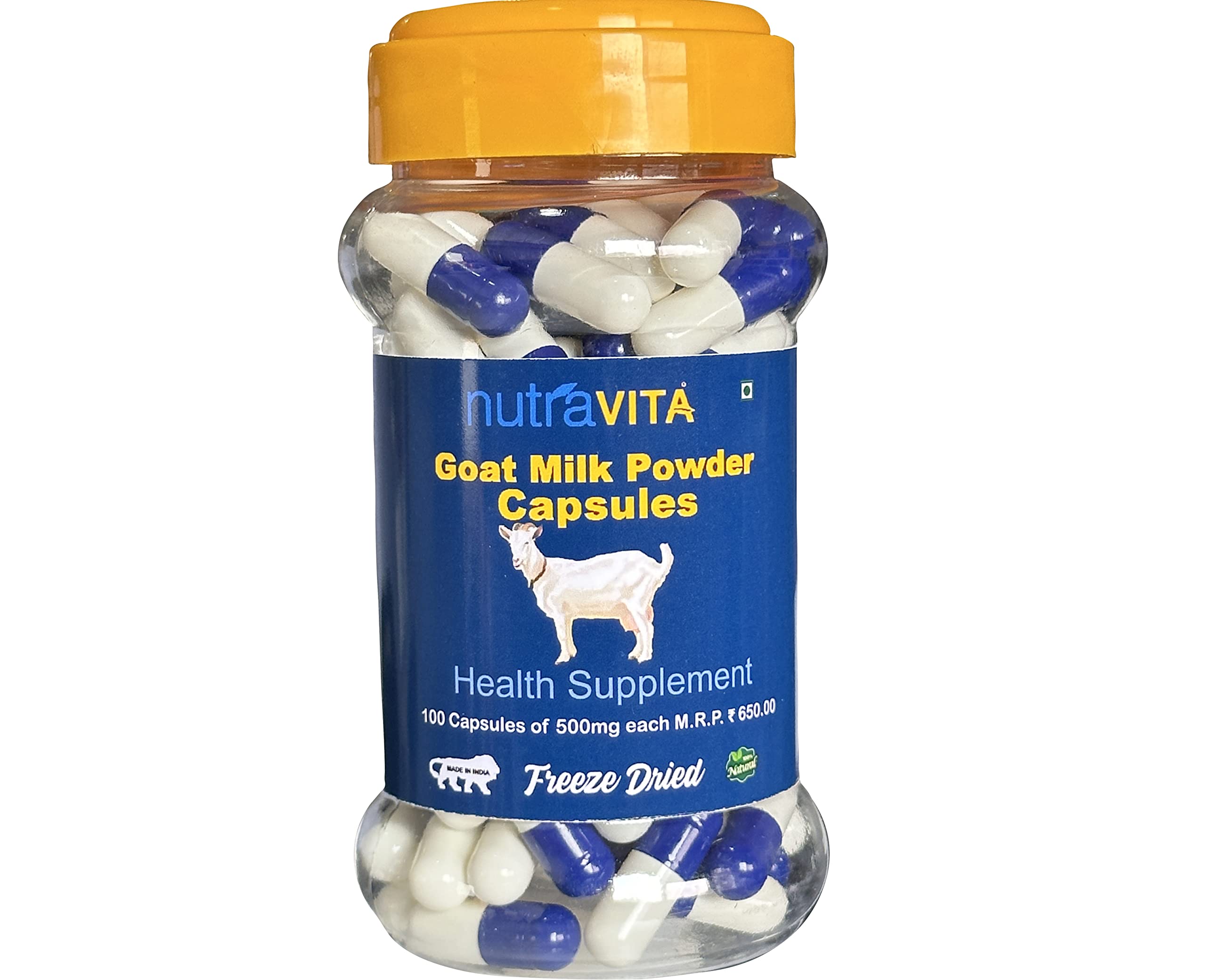 Nutra Vita Freeze Dried Goat Milk Powder Capsule | 100 Capsules ...
