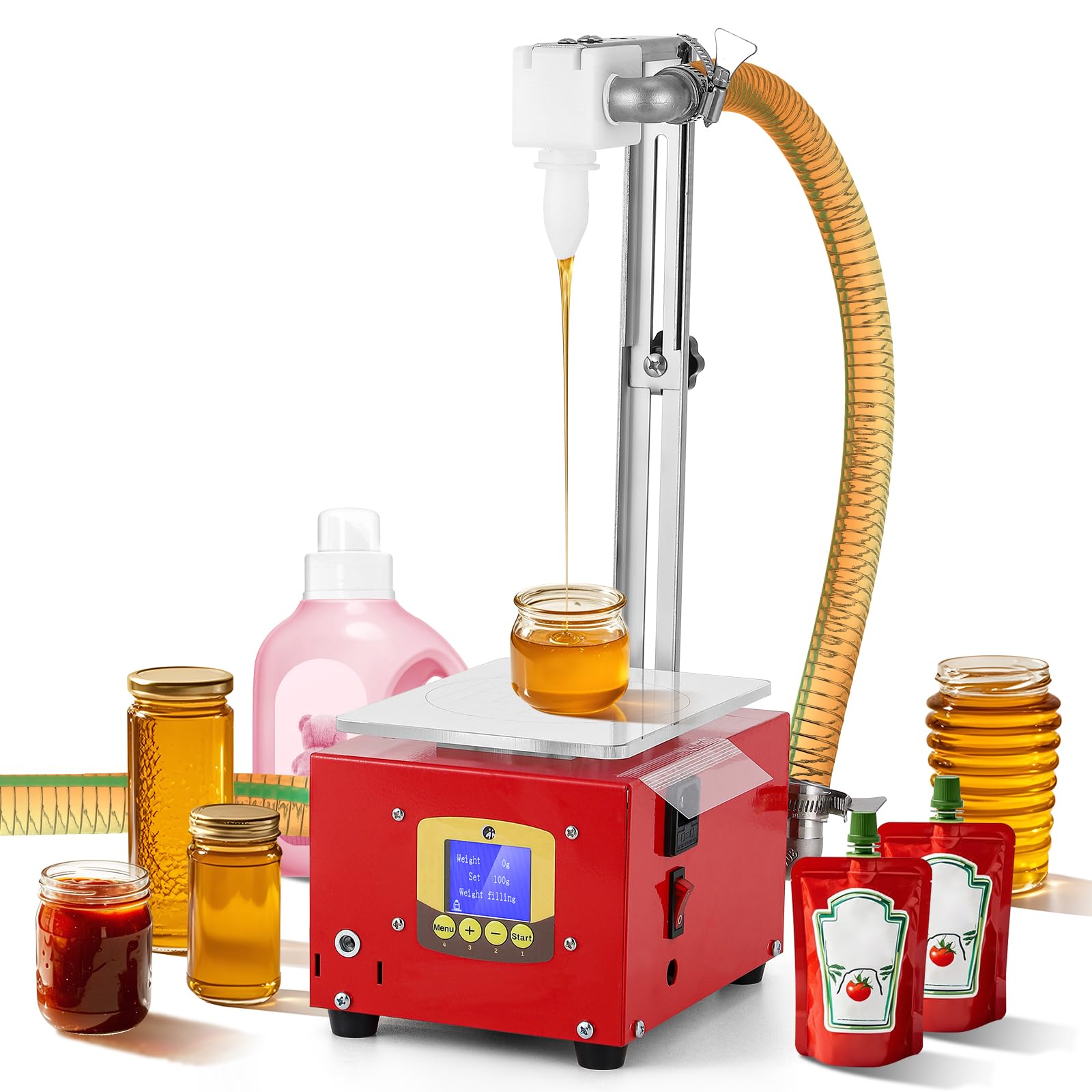Amazon.com: Moonshan Viscous Liquid Filling Machine 4-IN-1 Honey ...