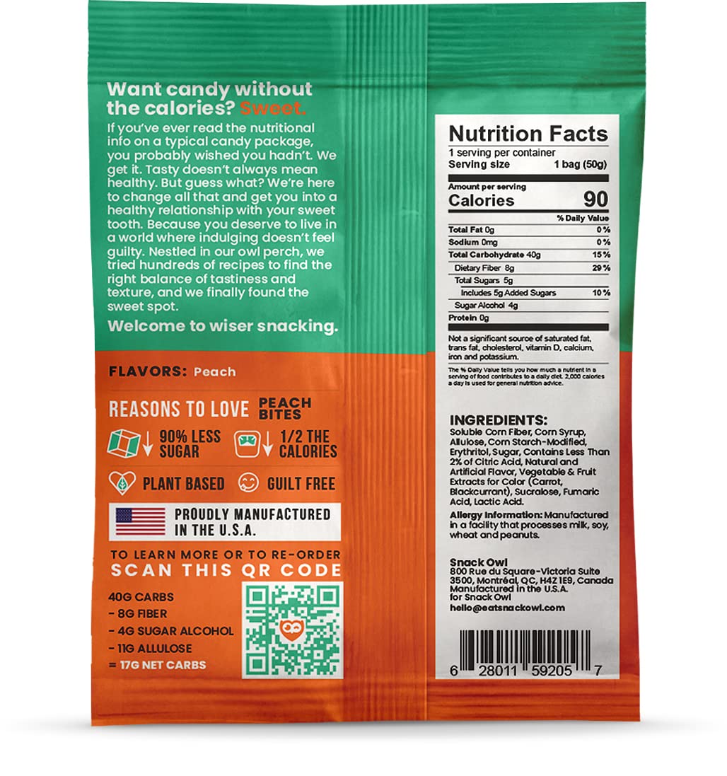 Snapklik.com : Snack Owl Vegan Sour Gummy Candy Gluten Free, Low ...