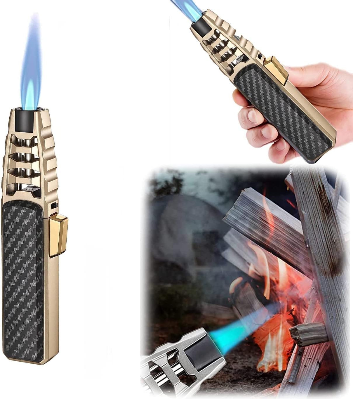 Encendedor de antorcha de butano, antorcha de tubo recto a prueba de ...