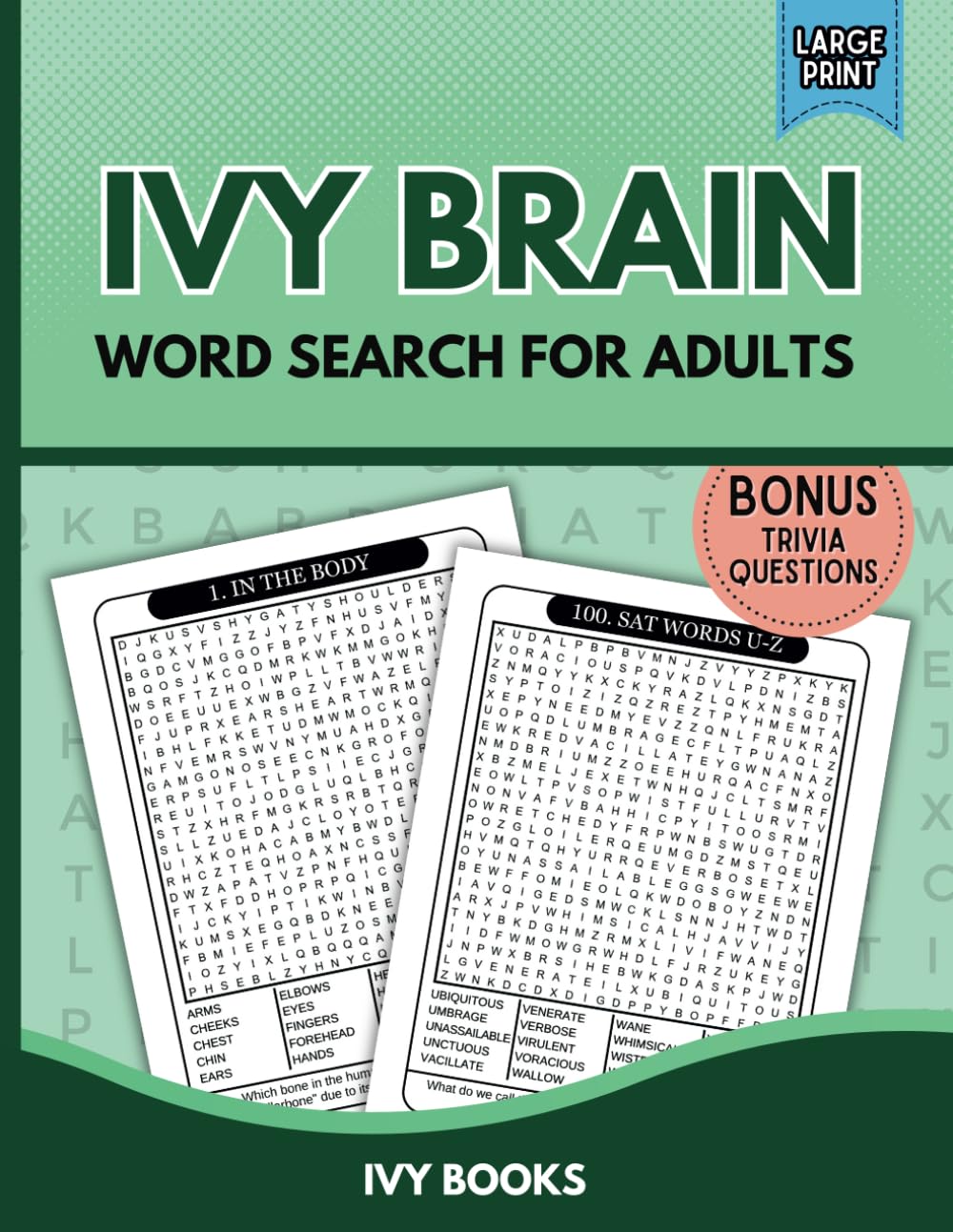 Ivy Brain Word Search for Adults: Bonus Trivia Questions: Publishing ...