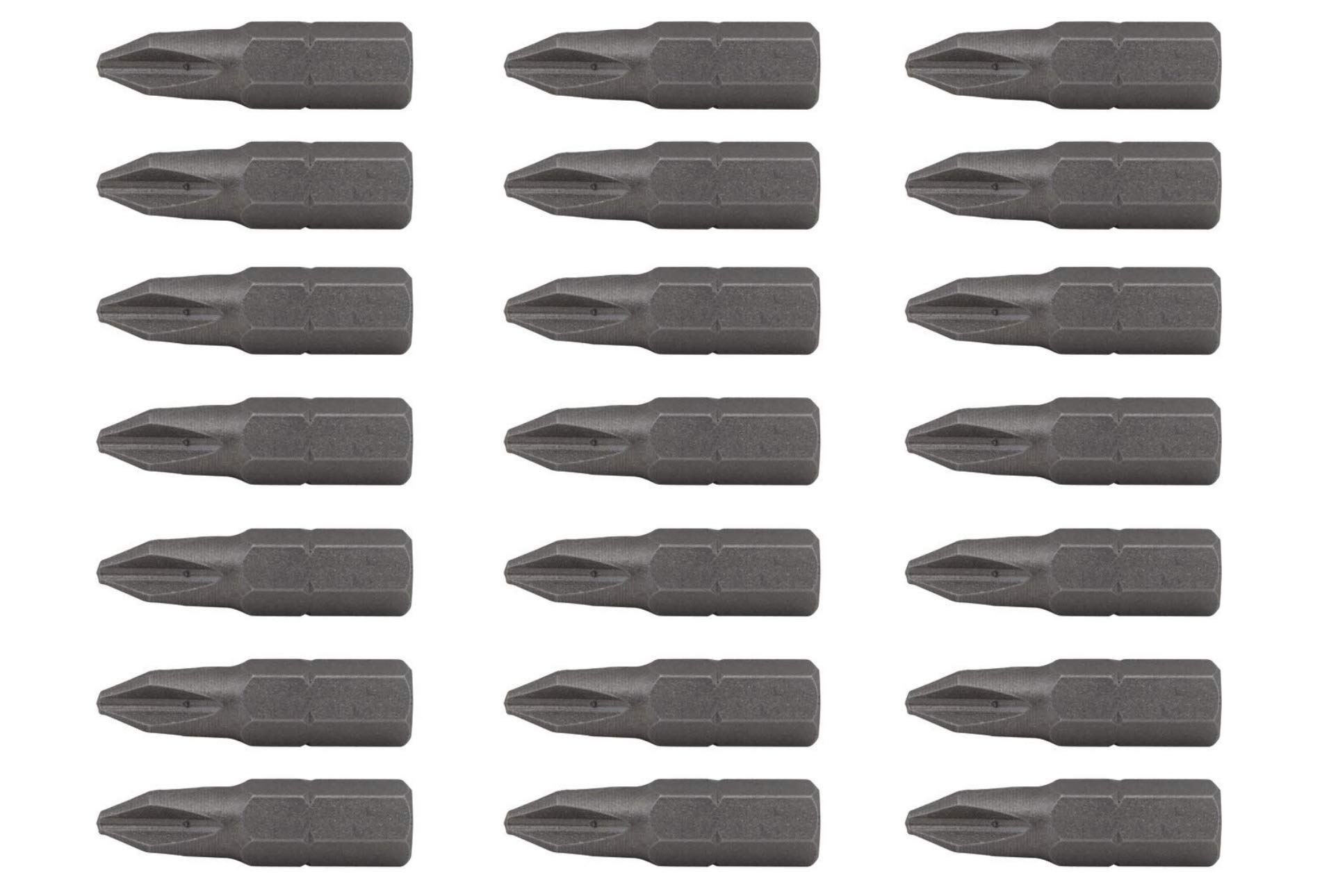 Edward Tools PH2 Screwdriver Bits Pack of 20-1” Phillips Screw Tips ...