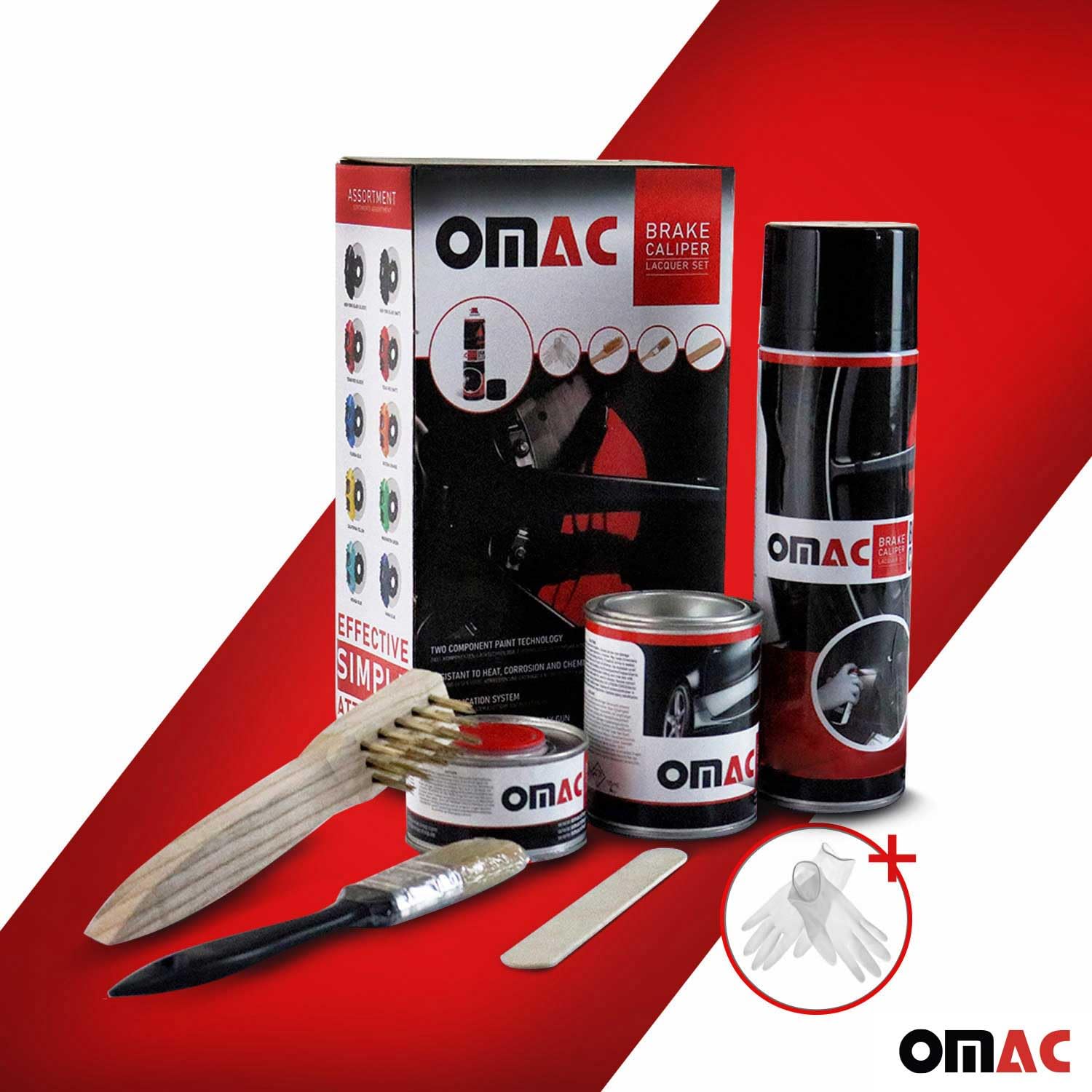 Snapklik.com : OMAC High Temperature Brake Caliper Paint System Kit ...