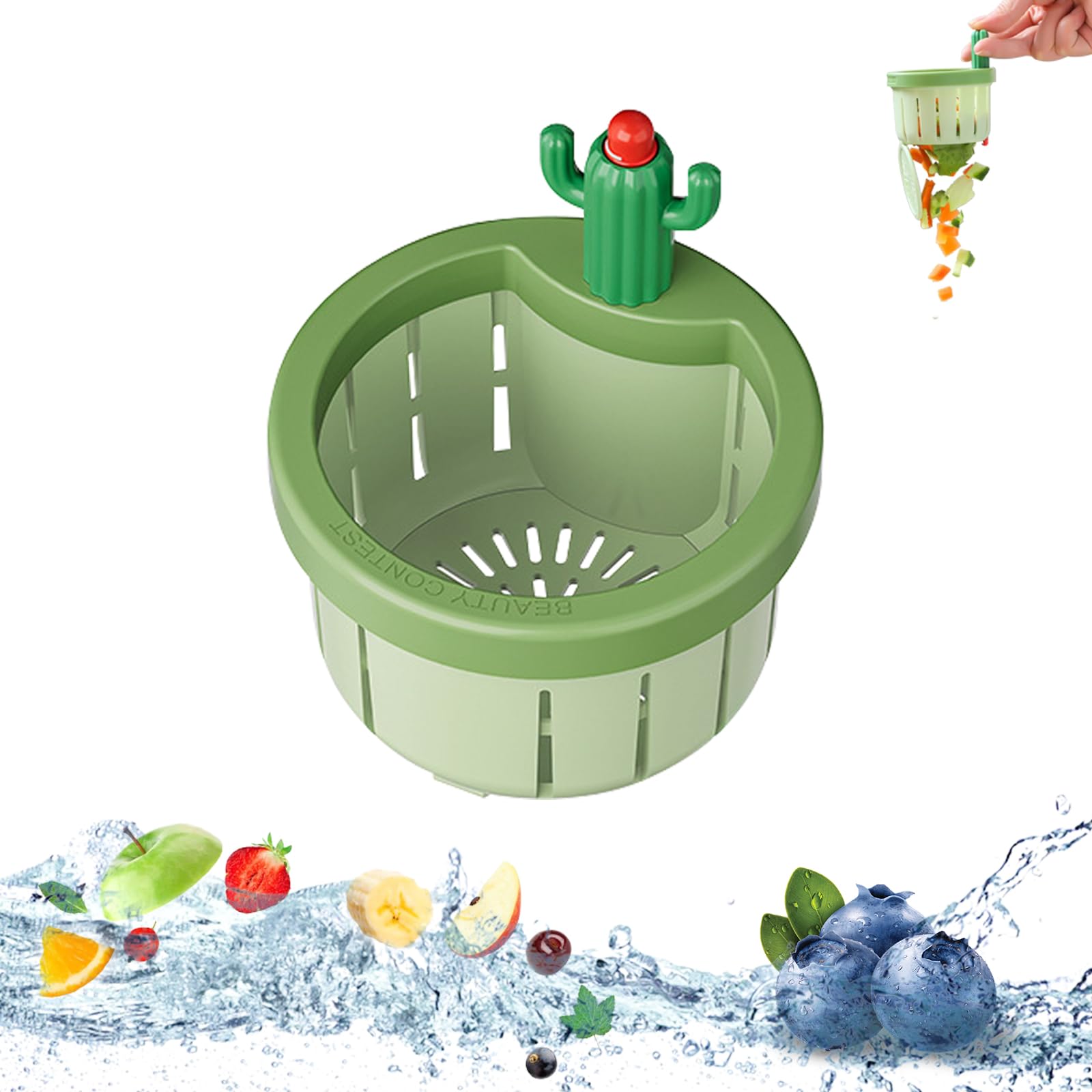 Cactus Kitchen Sink Drain Strainer,Press Automatic Dumping Basket ...