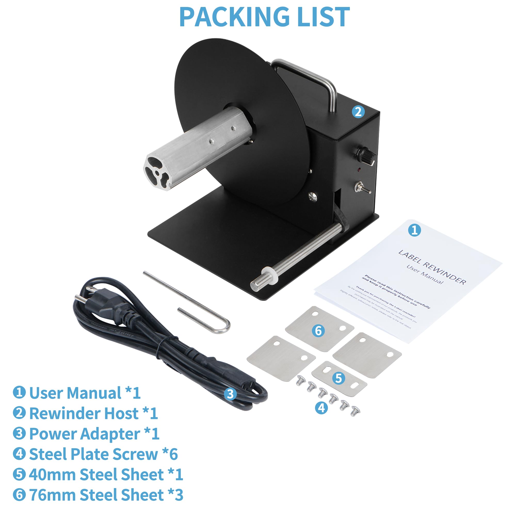 Snapklik.com : AIWFL Automatic Label Rewinder 180mm Label Rewinding ...