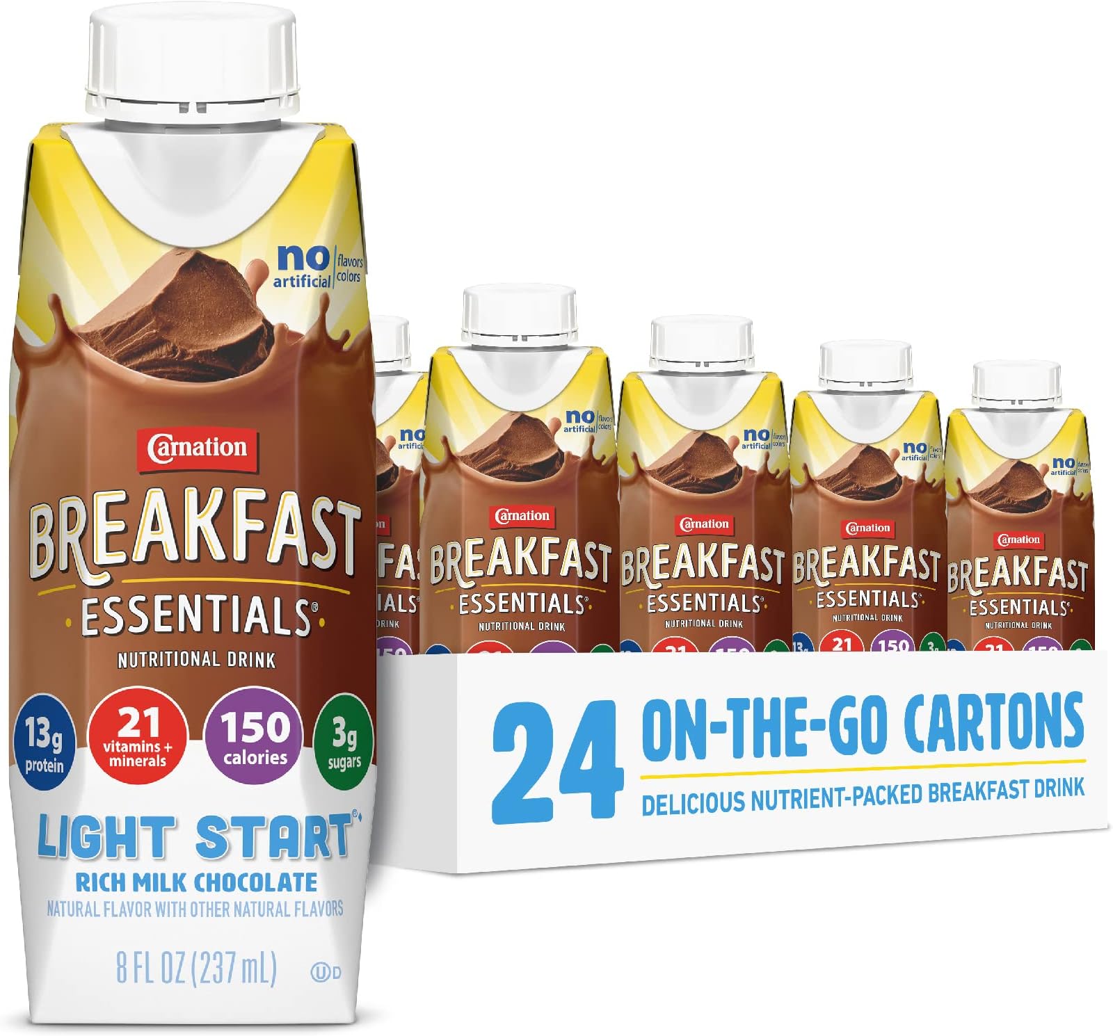 Amazon.com : Carnation Breakfast Essentials Light Start Ready-to-Drink ...