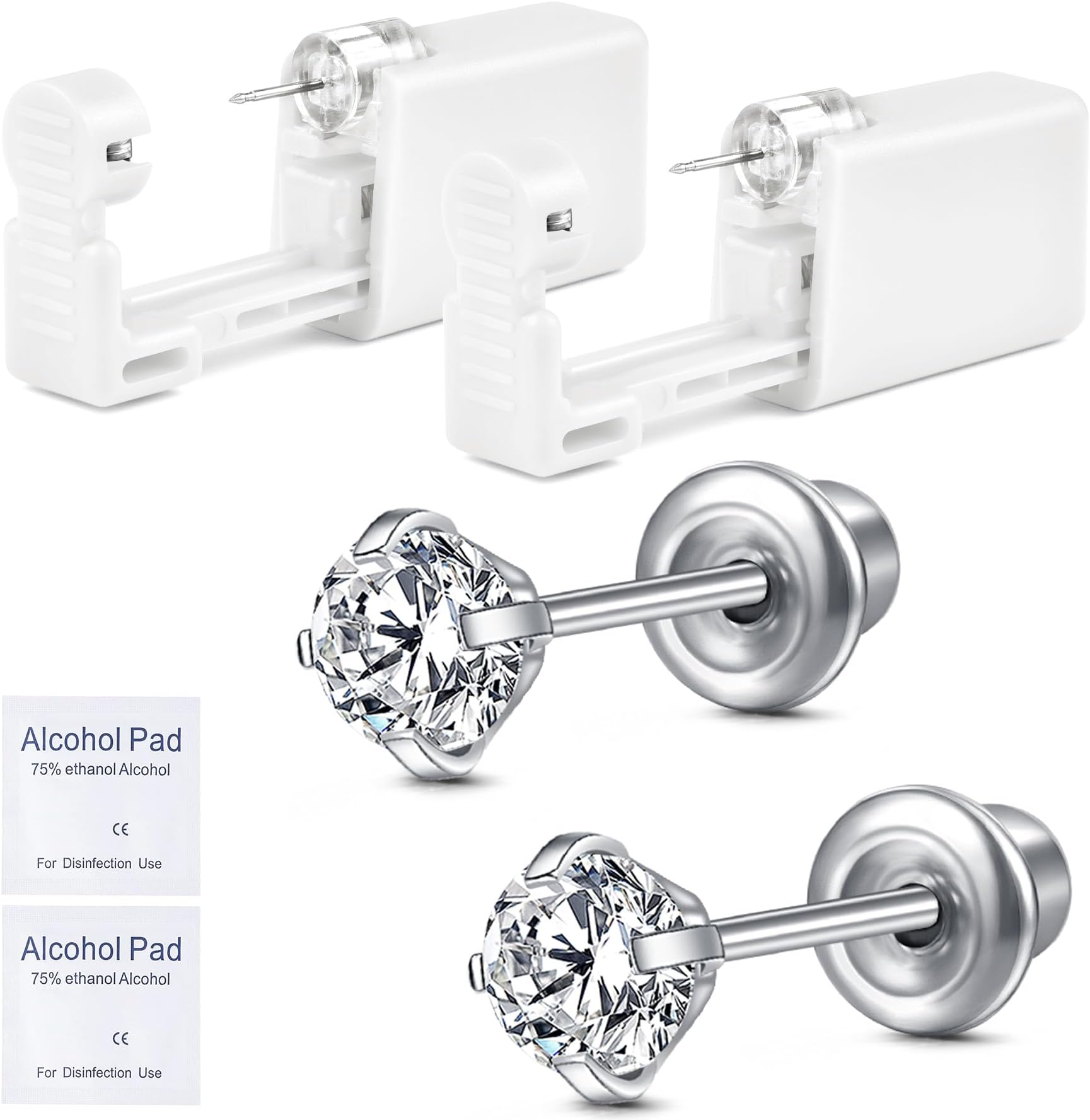 Amazon.com: JIESIBAO Ear Piercing Gun Kit,Self Disposable Ear Piercing ...