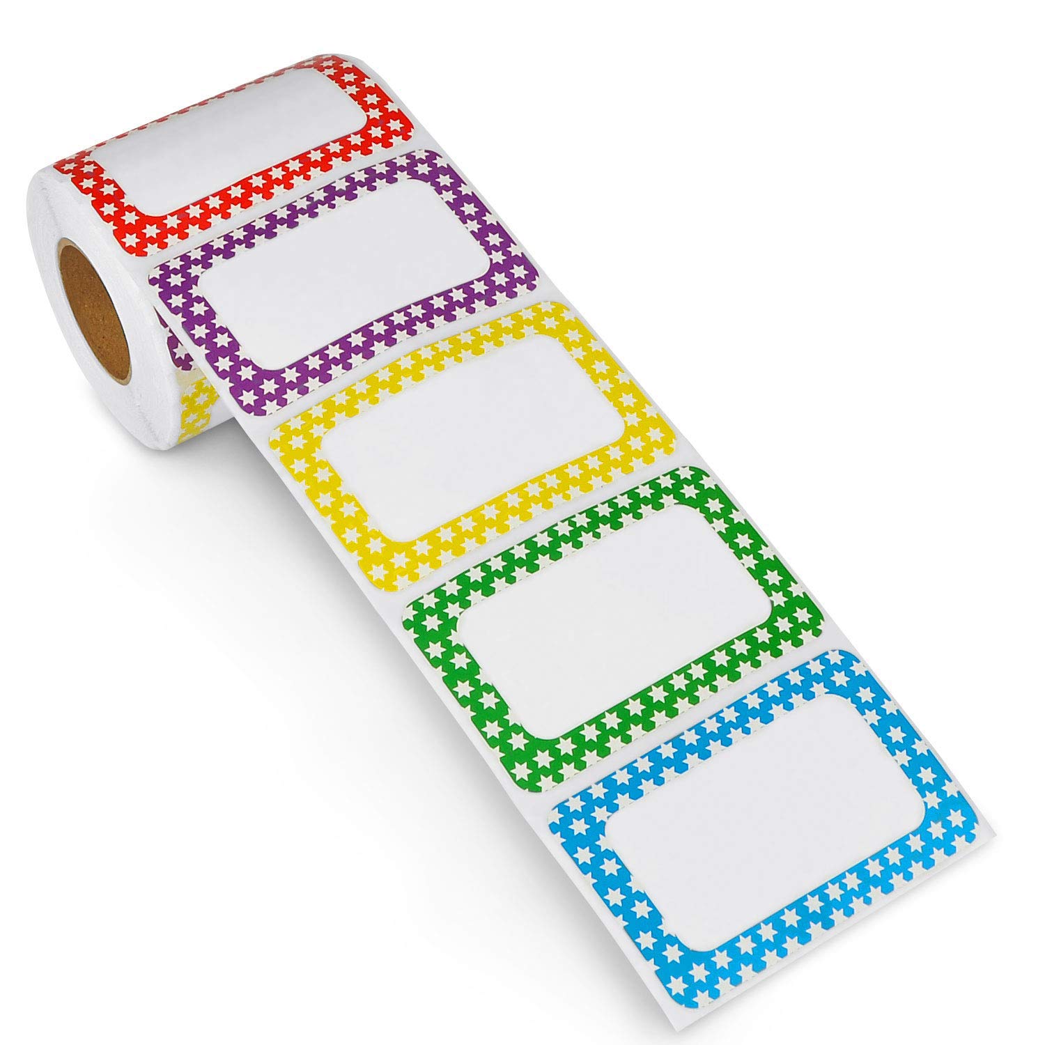 Buy Methdic 5 Colors Adhesive Name Tag Labels, 250 Stickers 3.5" x 2.25 ...