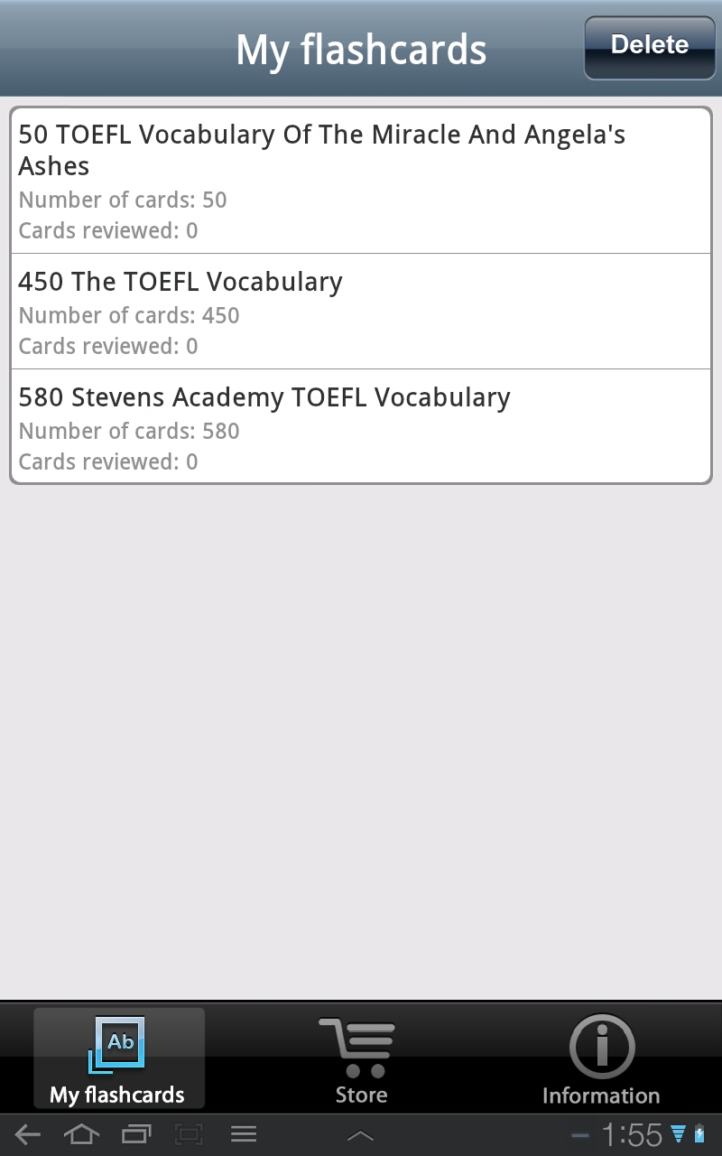 TOEFL Flashcards - English:www.amazon.com:Appstore for Android