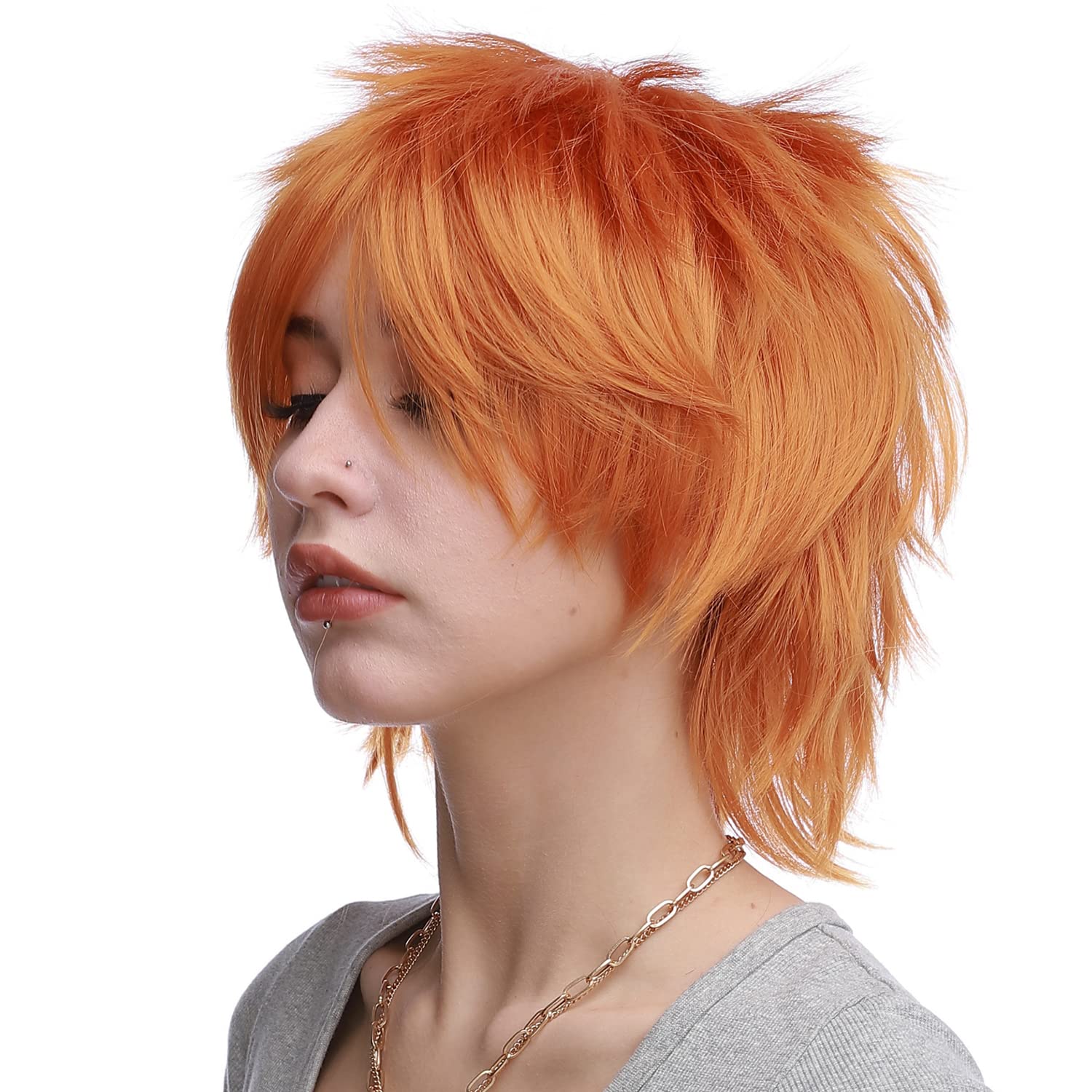Amazon.com : Benehair Short Cosplay Wigs Unisex Short Spiky Layered ...