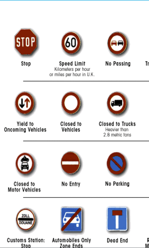 International Road Signs And Meanings Creative Minds Deluxe