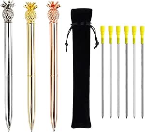 Amazon.com: EVNEED 3Pcs Pineapple Pens Ballpoint Pens for School Office ...