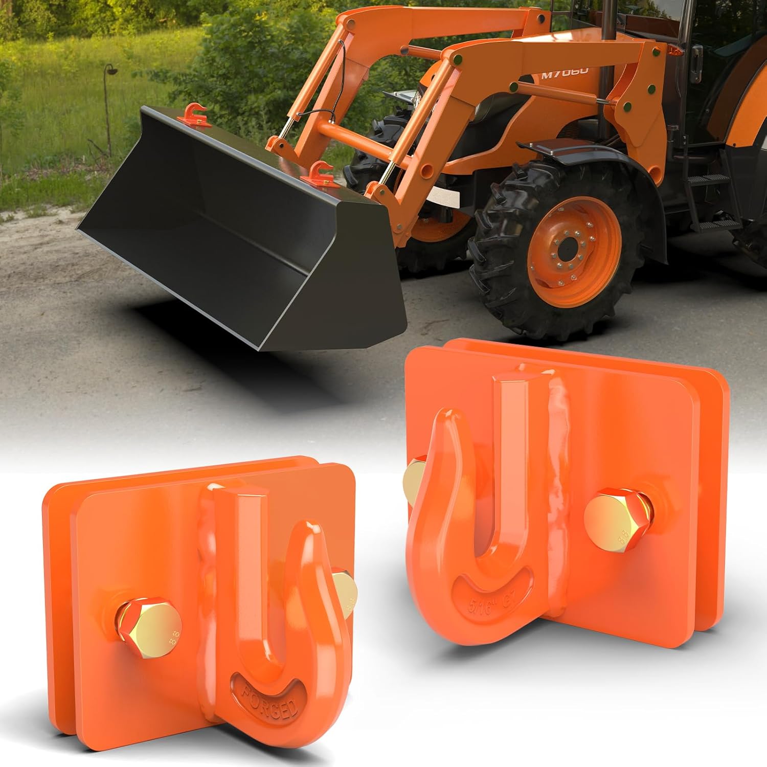 Amazon.com: Sulythw 5/16" Tractor Bucket Hooks, Max 15,000lbs Heavy ...