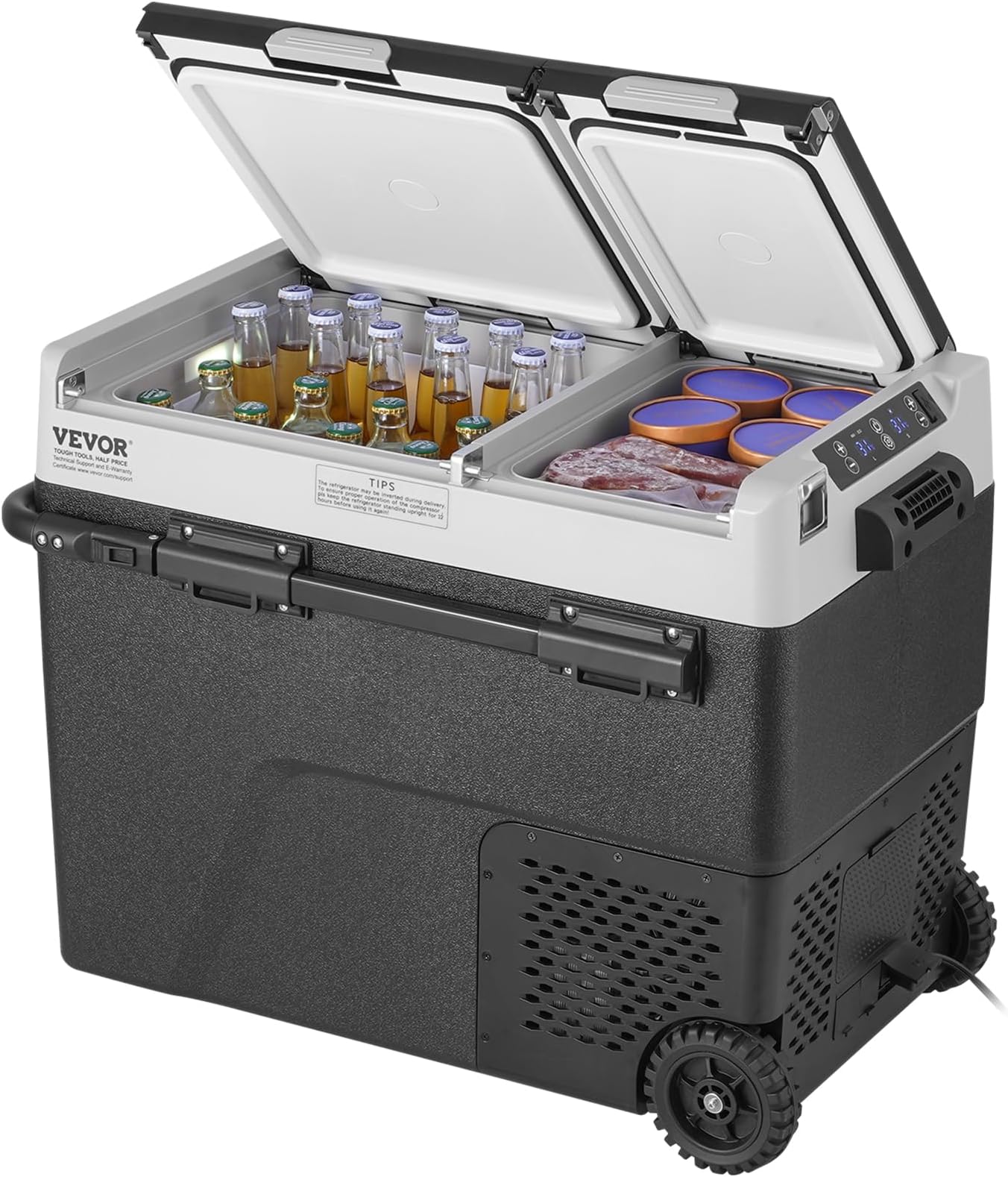 Amazon.com: VEVOR Portable Car Refrigerator, 12 Volt Car Refrigerator ...