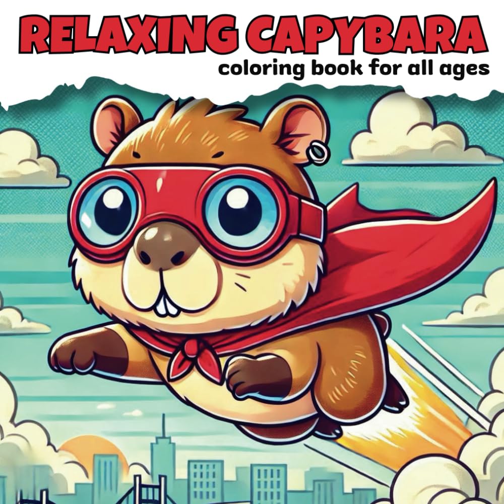 Amazon.com: Relaxing Capybara Coloring Book: Fun Relaxing Capybara ...