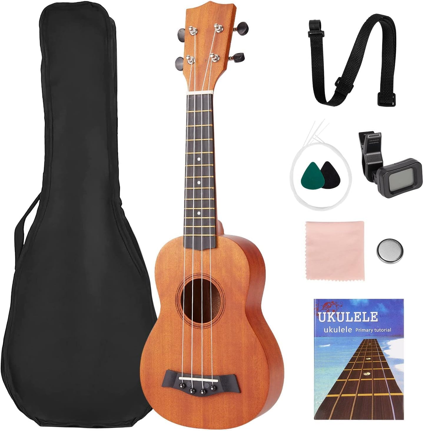 Kit Ukelele Instrumento de 21In, 4Cuerdas, Materiales de Alta Calidad ...