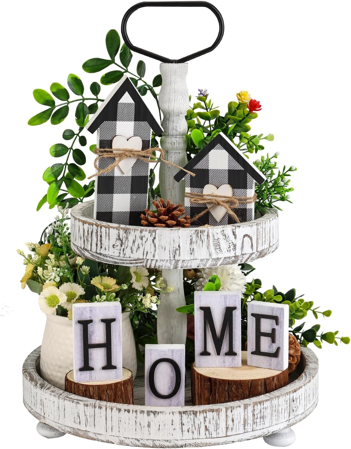 Amazon.com: Mifoci 17 Pcs Easter Tiered Tray Decor Bunny Easter ...