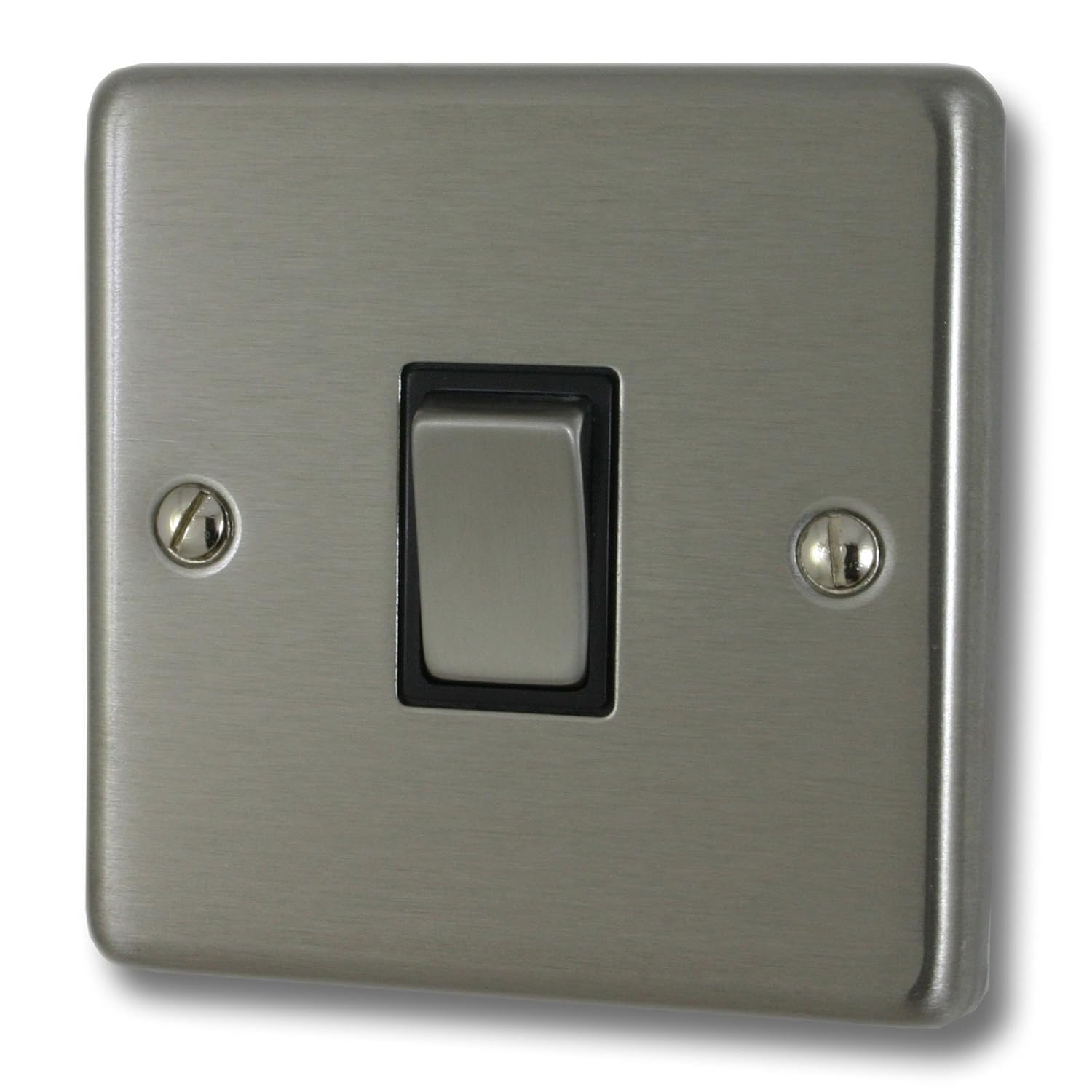 G&H Brassware CSS301 Brushed Steel Light Switch 2-Way 1 Gang Metal ...