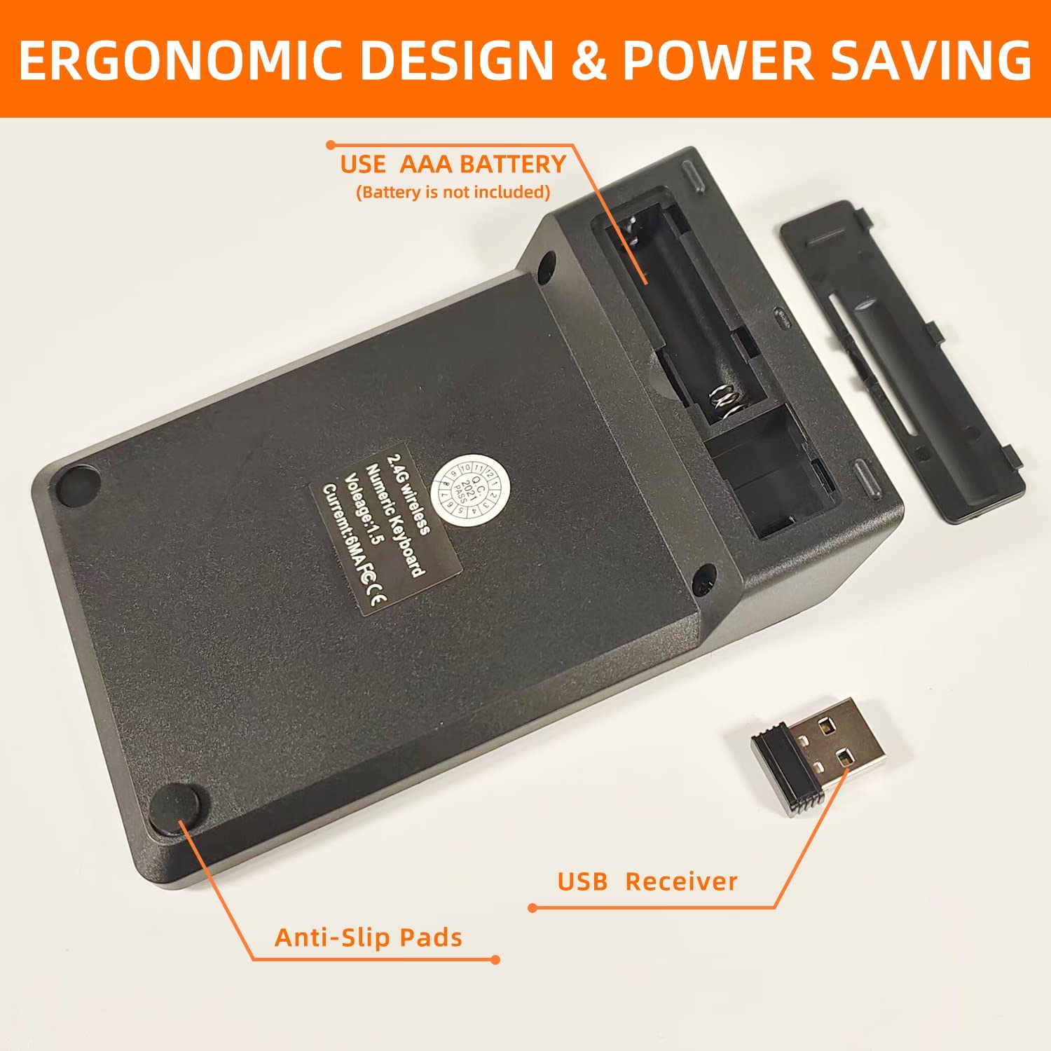 Snapklik.com : Wireless Number Pad, Numeric Keypad 10 Key USB Keyboard ...