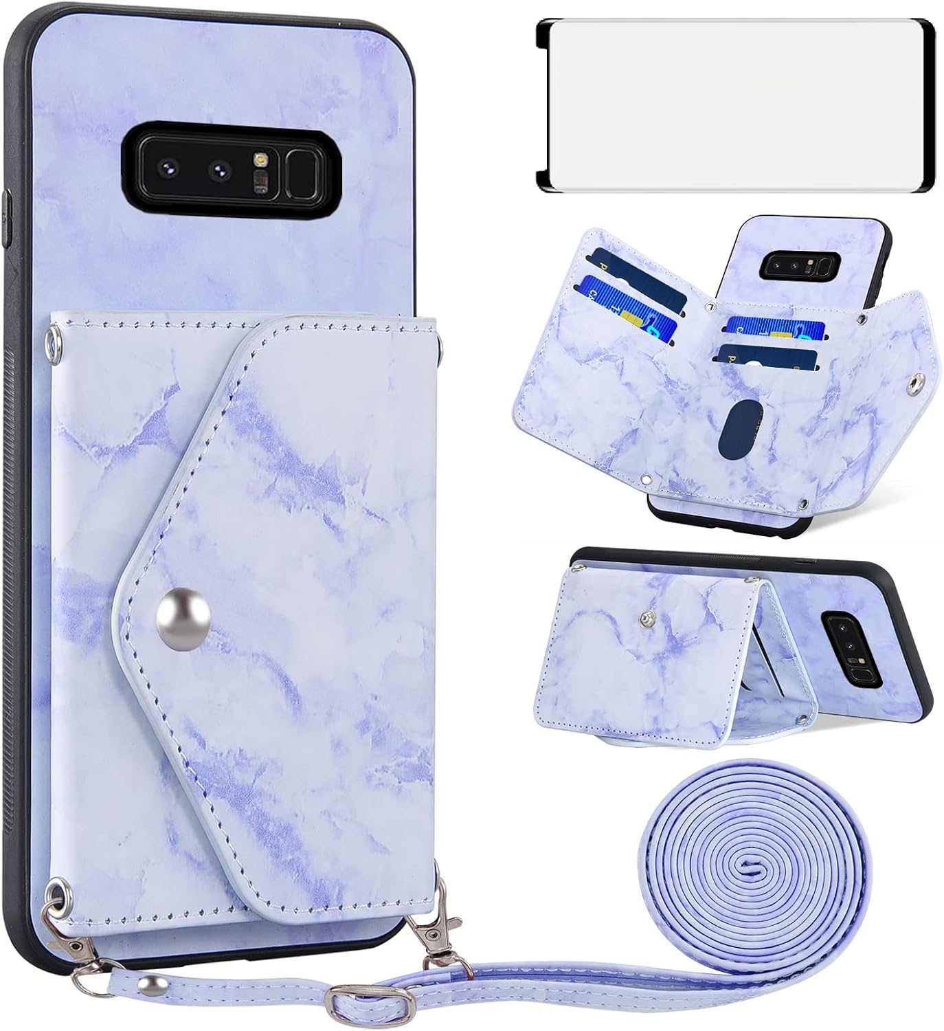 Amazon.com: Phone Case for Samsung Galaxy Note 8 Wallet Cover with ...