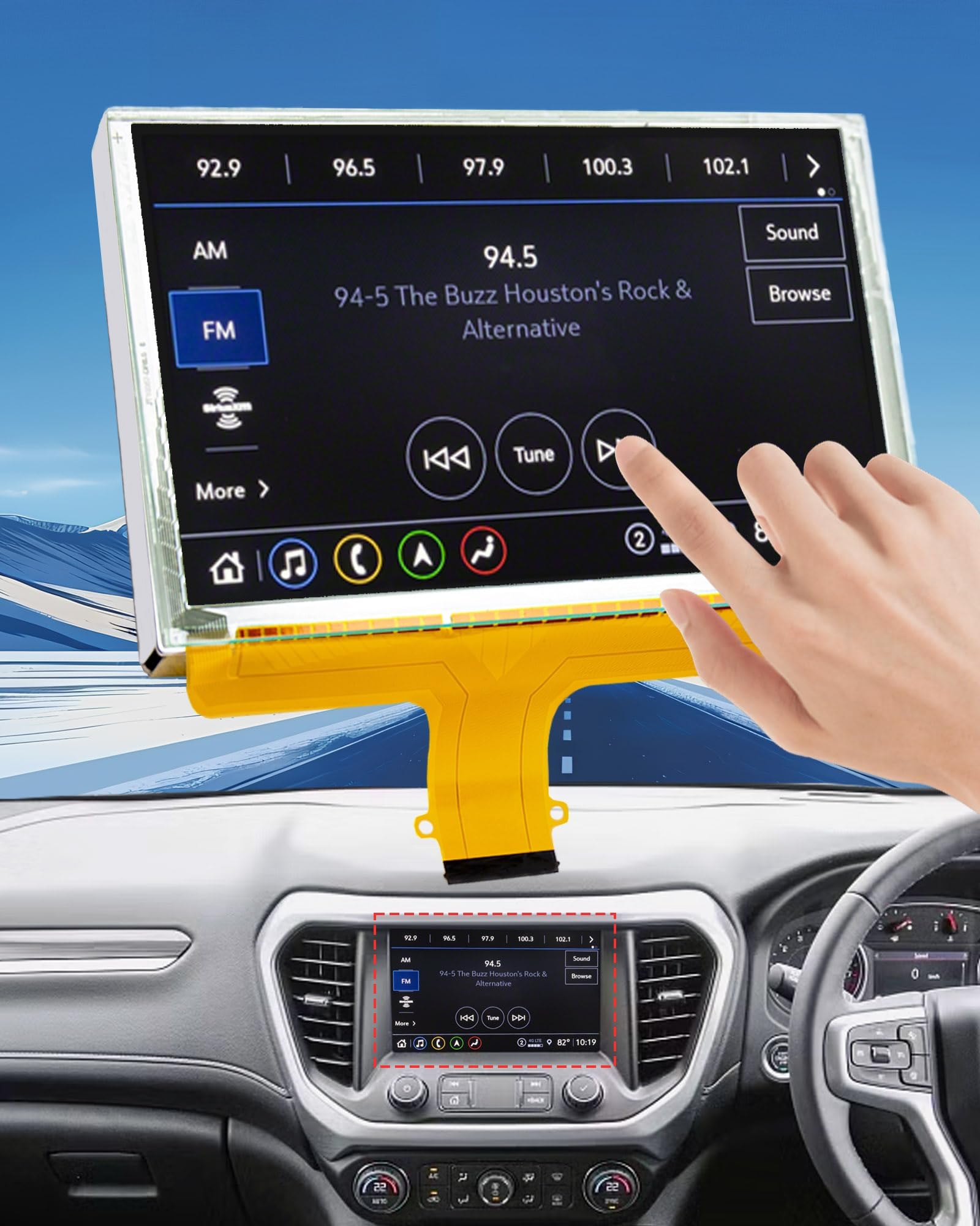 Amazon.com: 8" Touch Screen with LCD Digitizer Navigation Radio ...