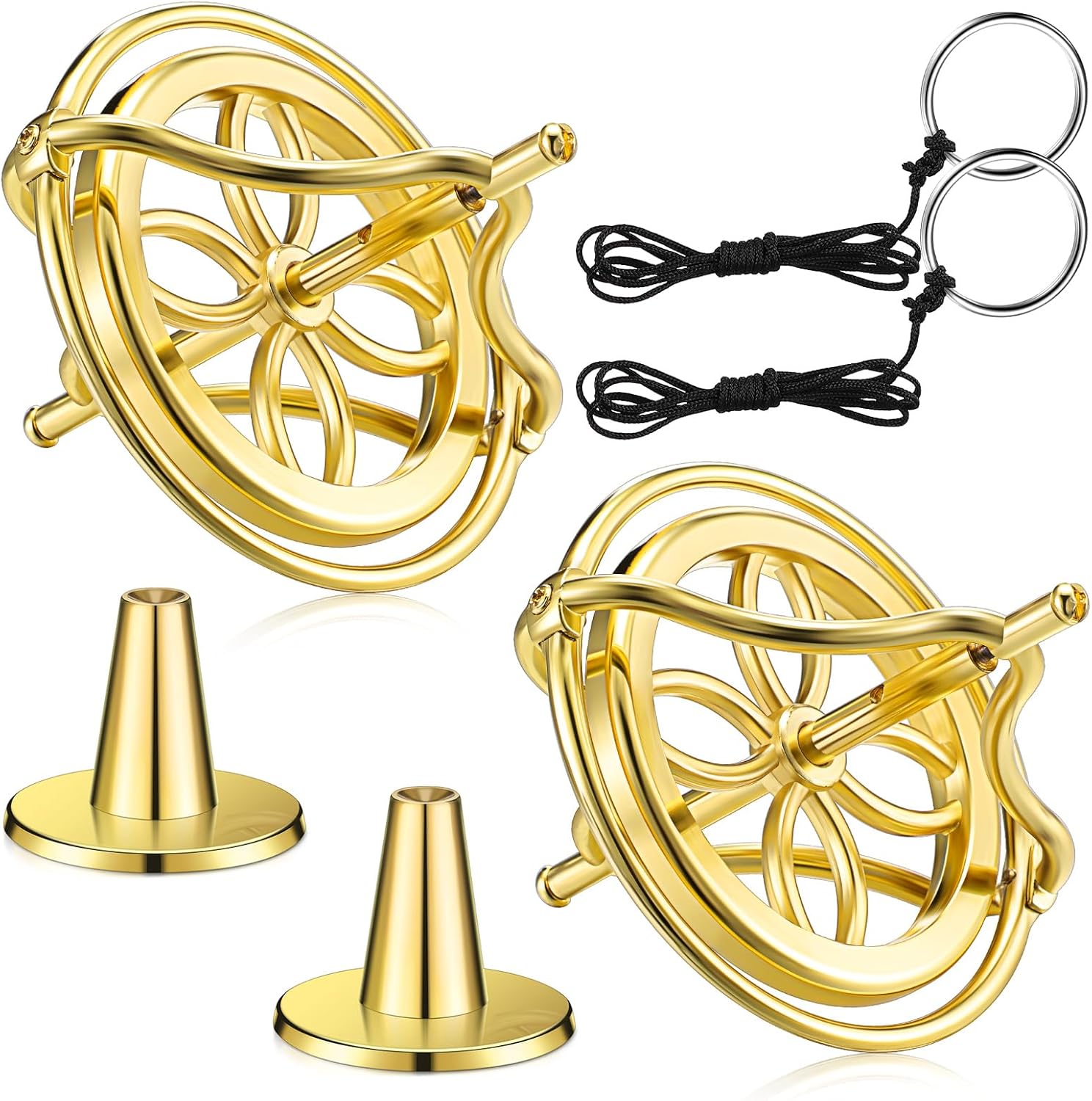 Amazon.com: meekoo 2 Packs Gyroscope Toys Metal Anti Gravity Colorful ...