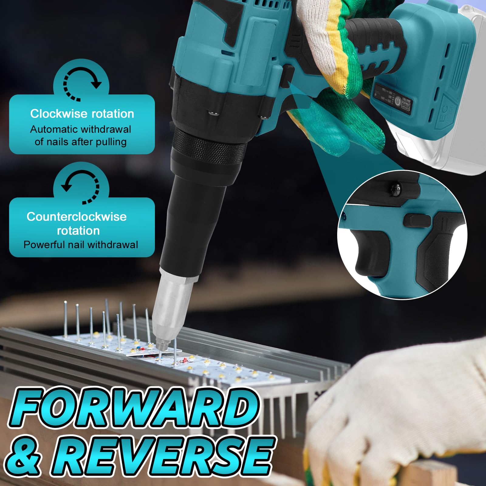 Makita Cordless Rivet Gun Makita DRV250Z 18v LXT Brushless 30mm Rivet