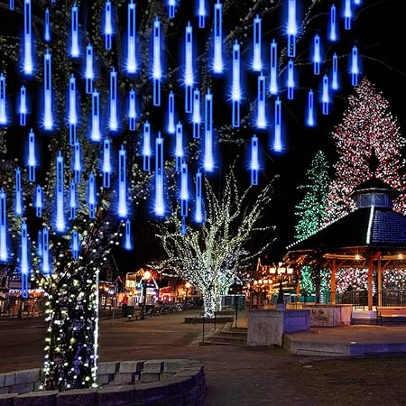 Twinkle Star Meteor Shower Rain Lights, Valentine Lights 30cm 8 Tubes ...